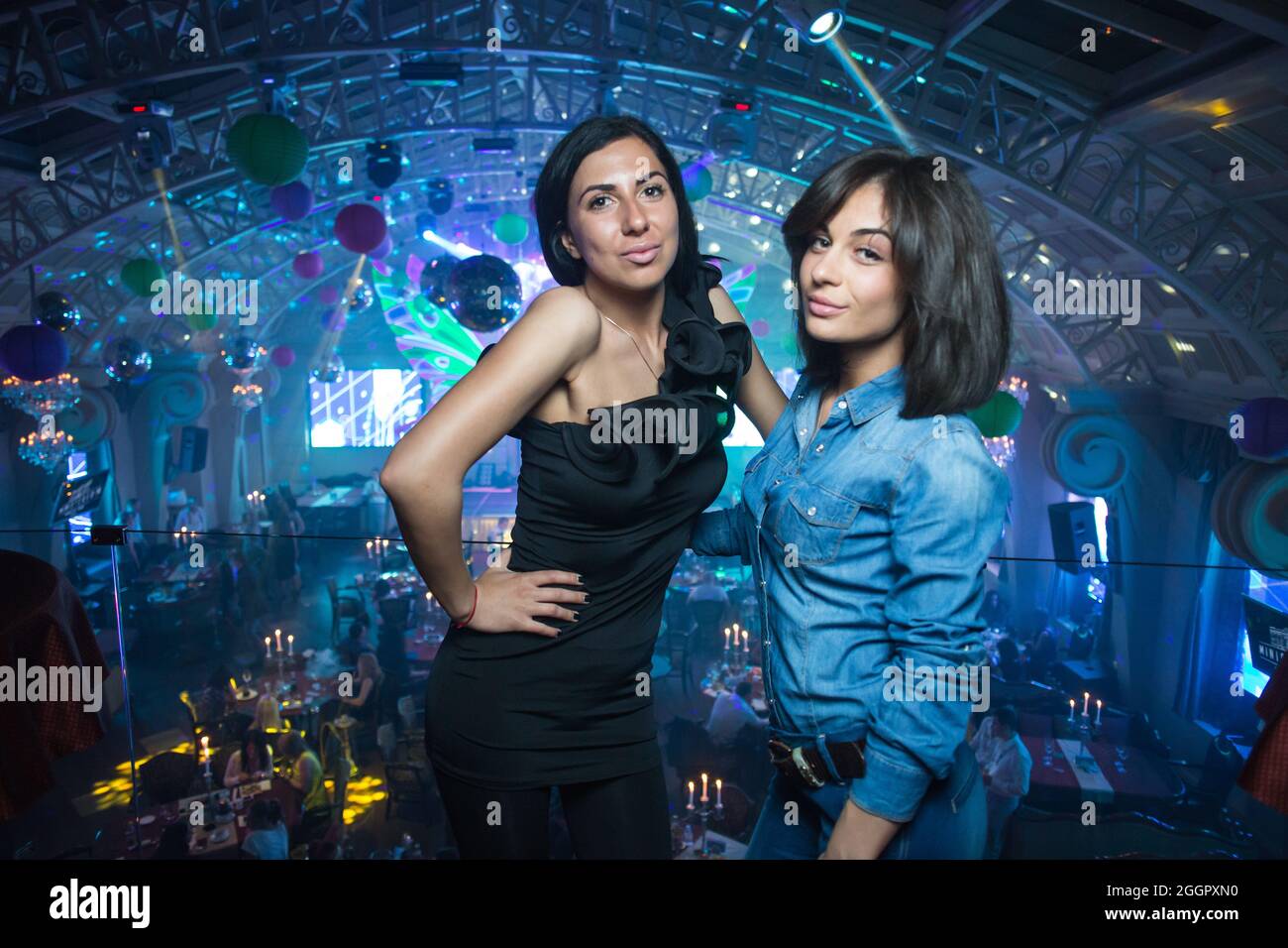 Odessa, Ukraine April 26, 2014: Ministerium night club. People dancing ...