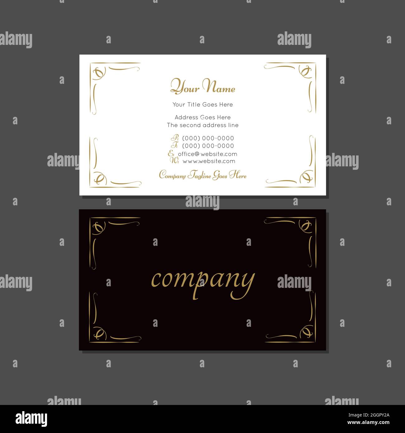 Victorian business card Stock Vector Images - Alamy