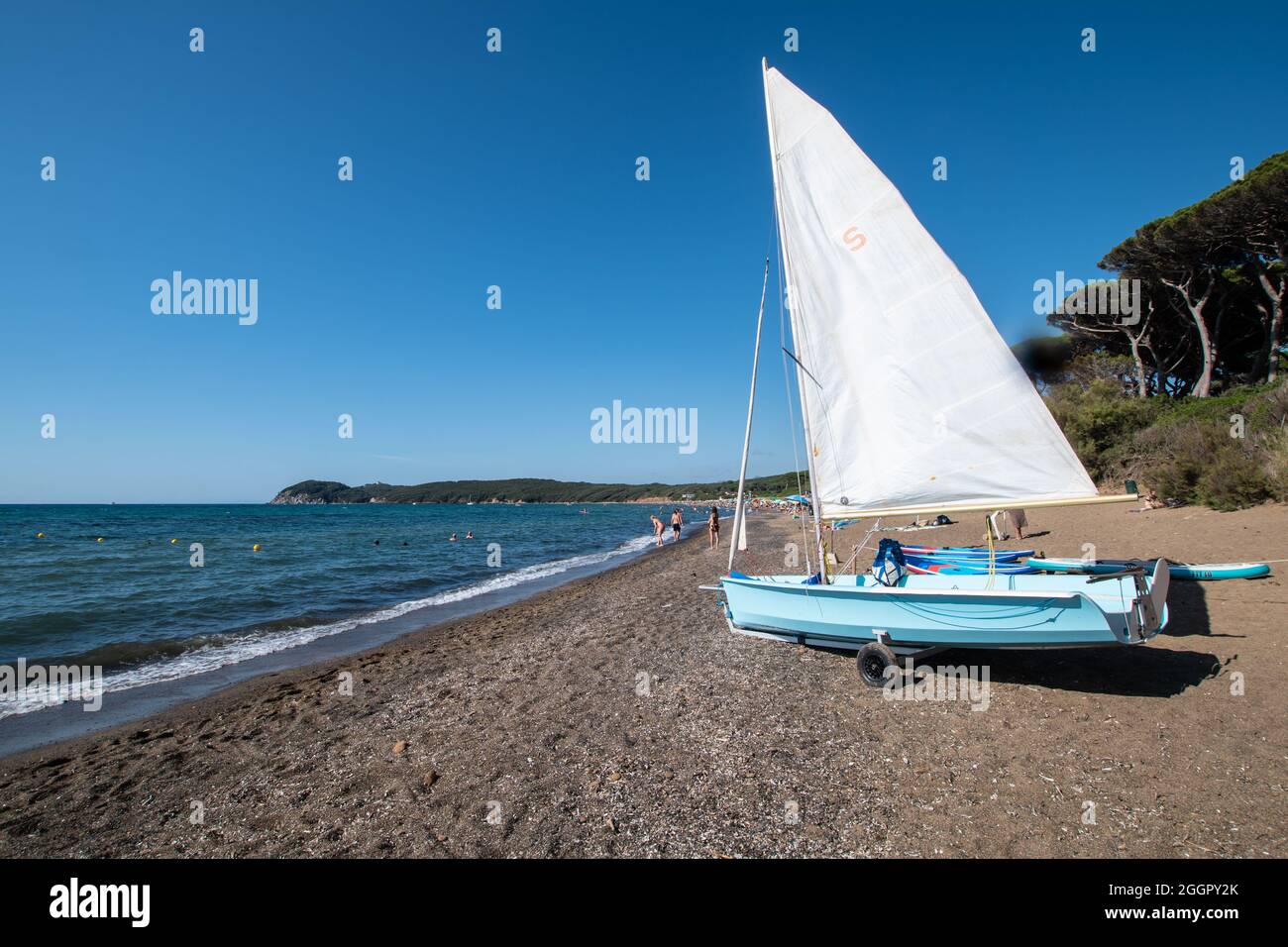 Baratti beach toward north point Stock Photo - Alamy
