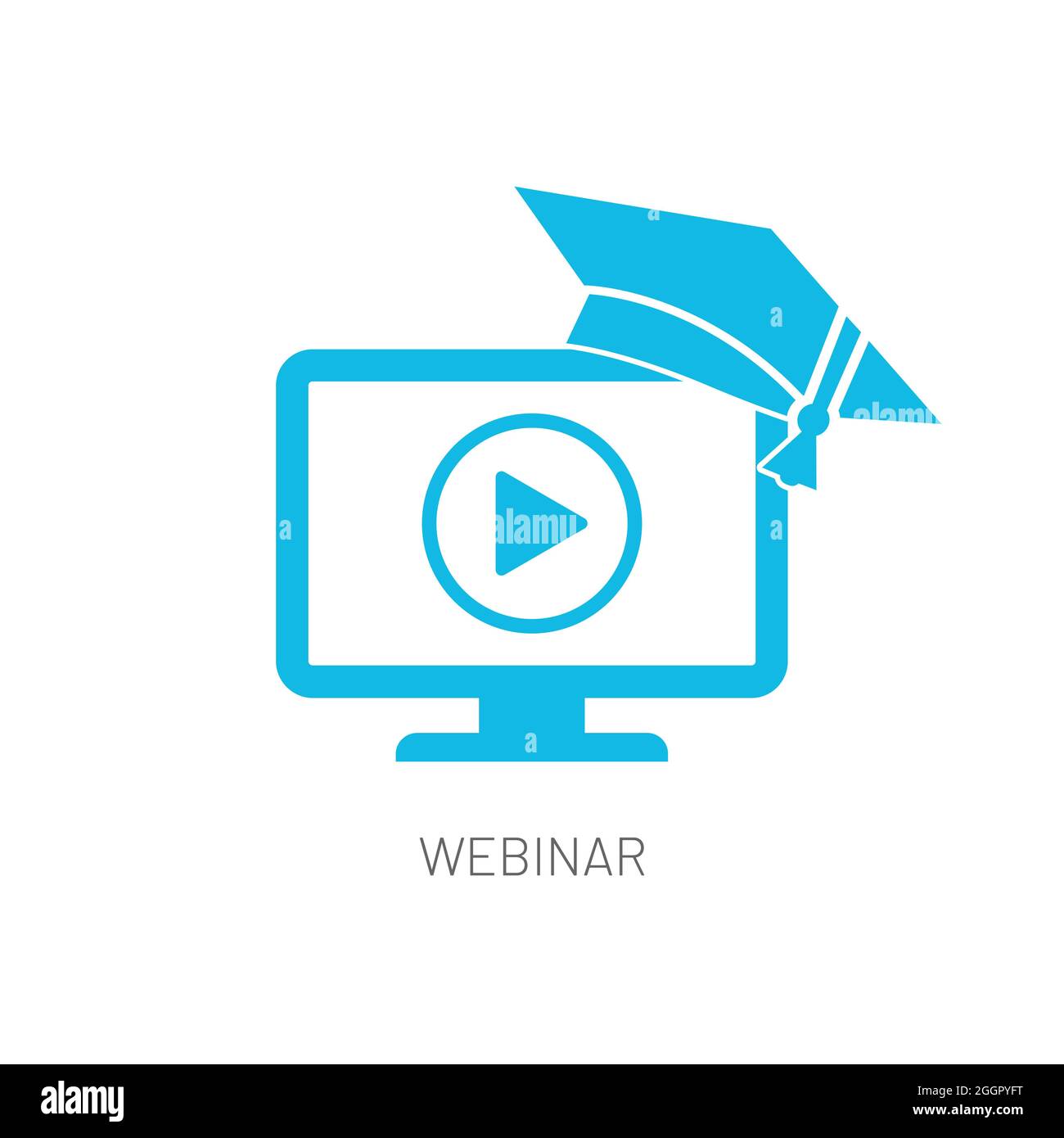 Webinar Online Video Tutorial Study Icon Isolated Stock Vector Image ...