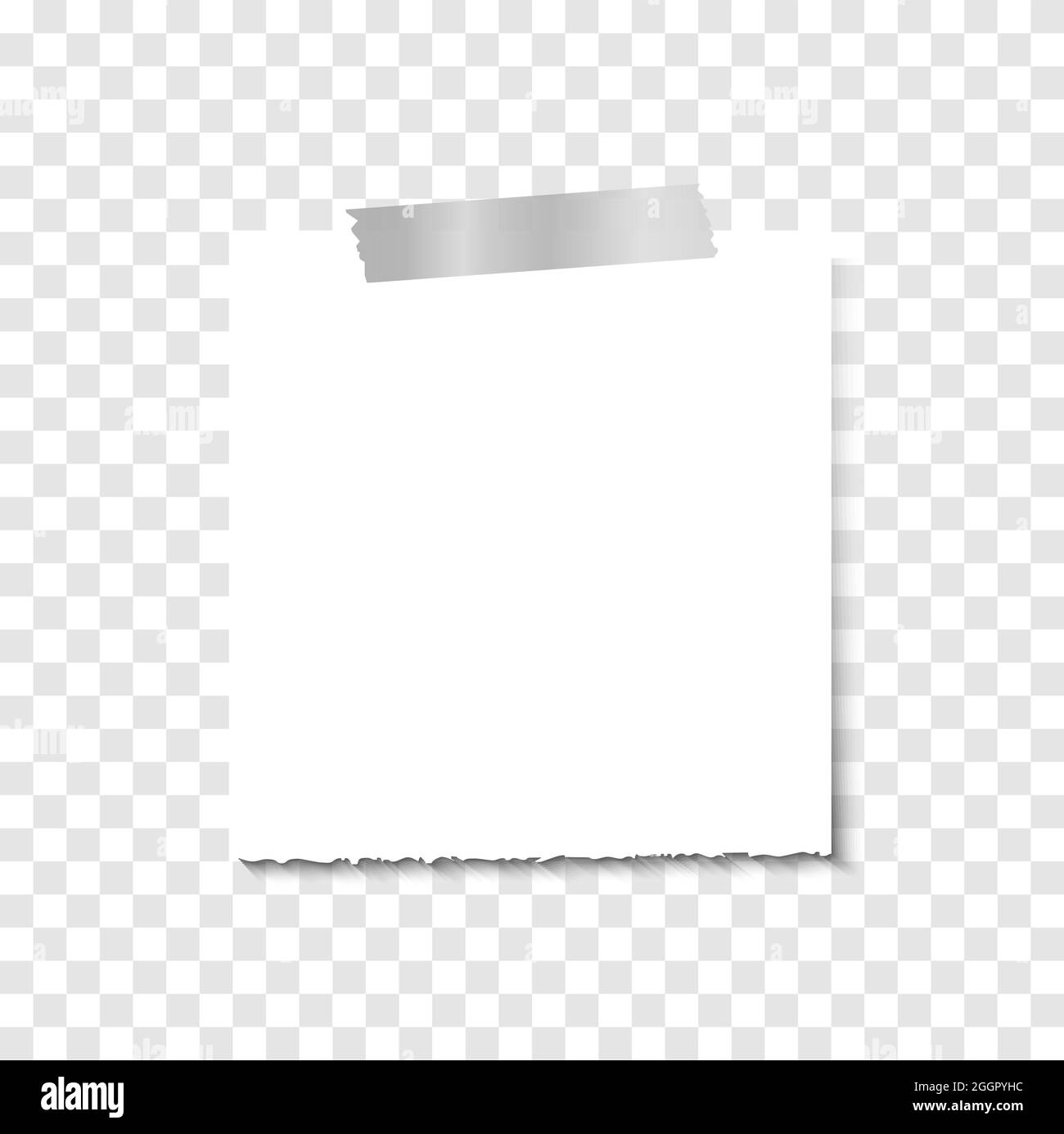 White Note Paper with Tape Stock Vector Image & Art - Alamy