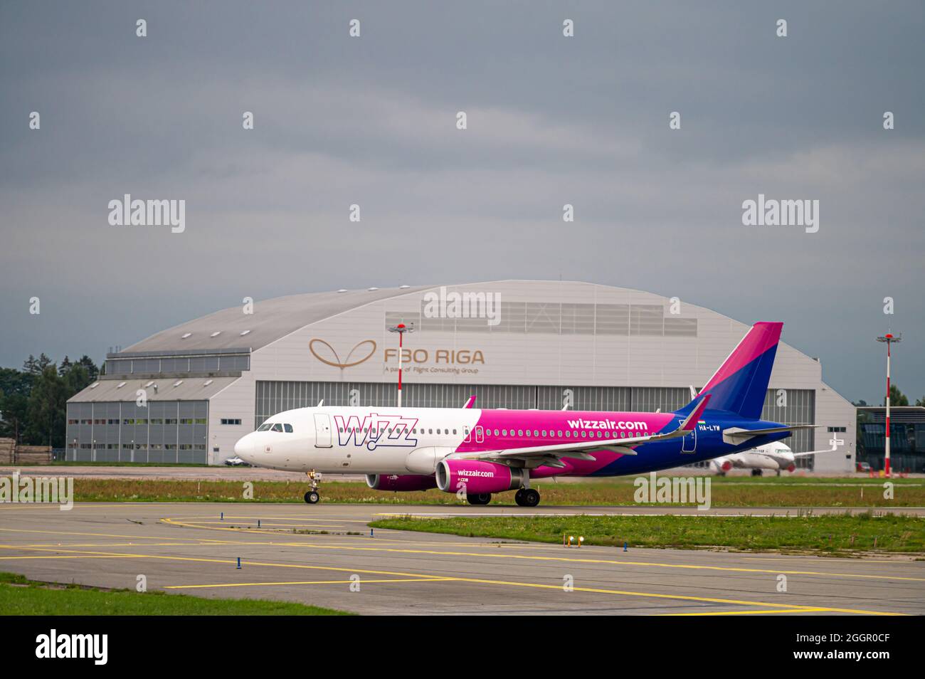 Riga, Latvia - August 31, 2021: Wizzair Airbus A320 HA-LYM takes off ...