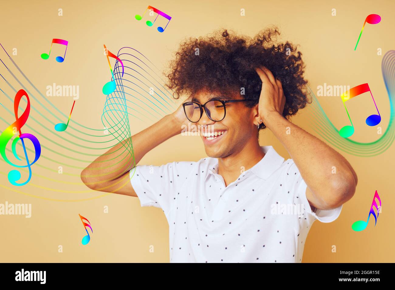 Afro music man hi-res stock photography and images - Alamy