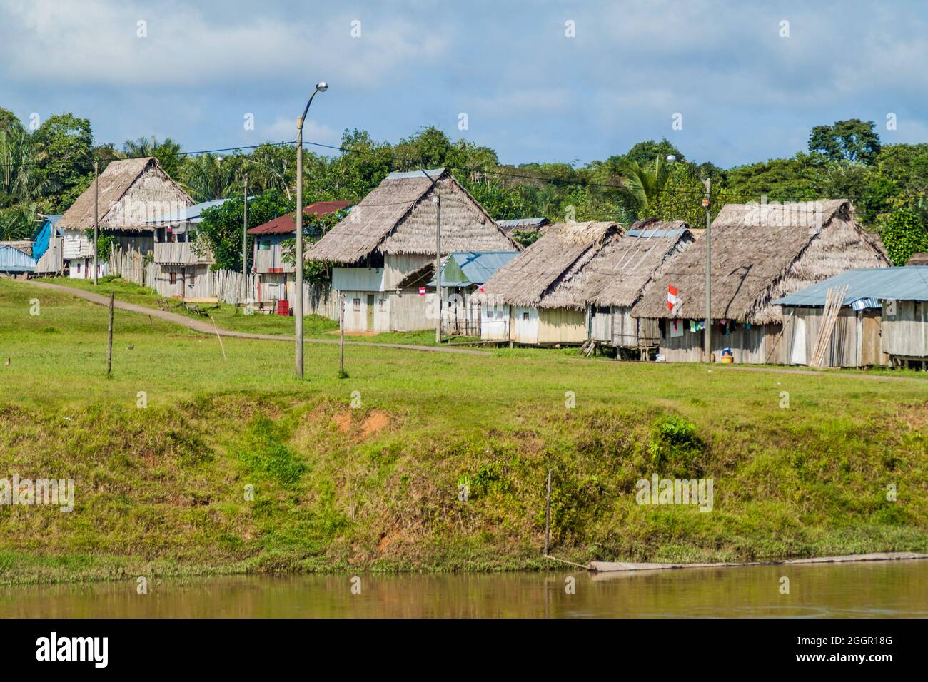 Small village in a peruvian jungle Stock Photo - Alamy