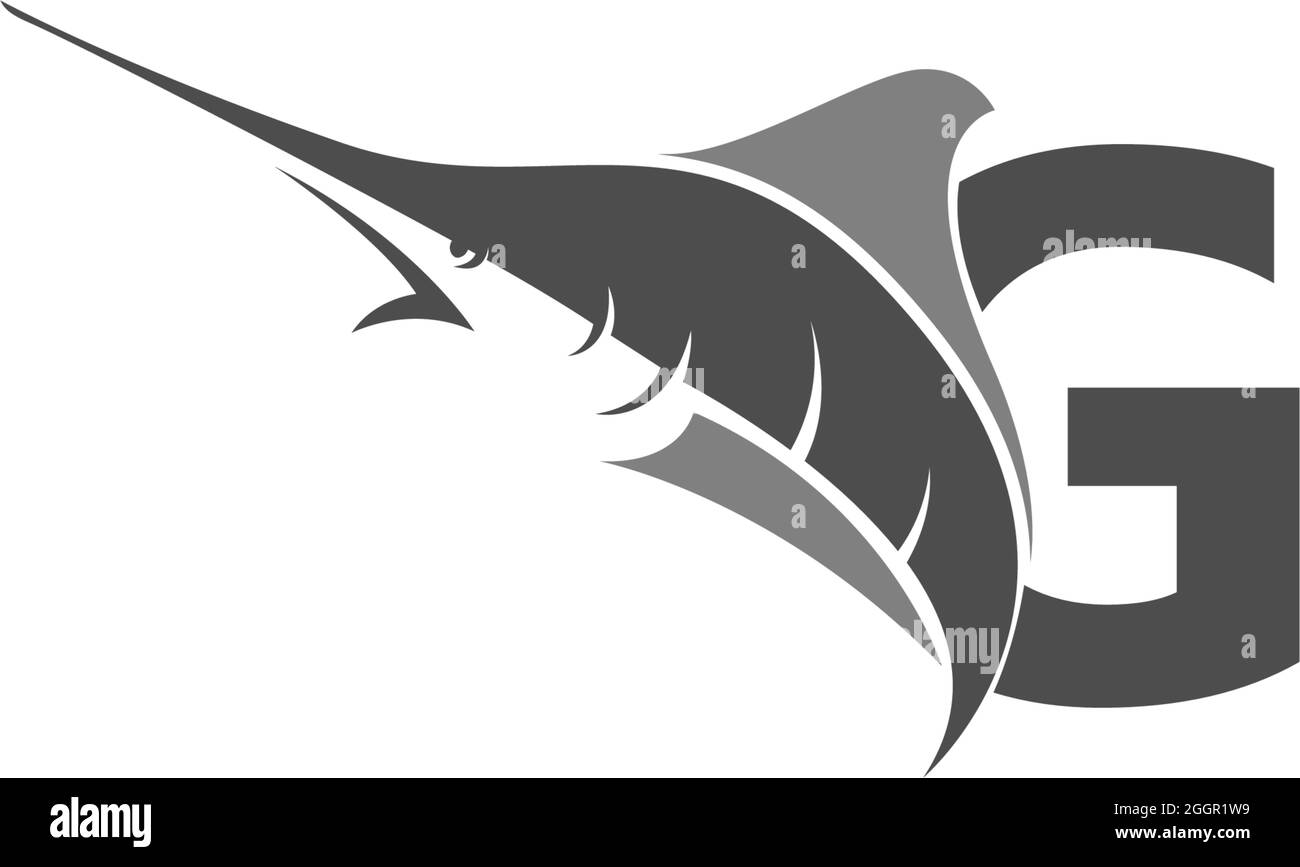 Letter G with ocean fish icon template vector Stock Vector Image & Art ...