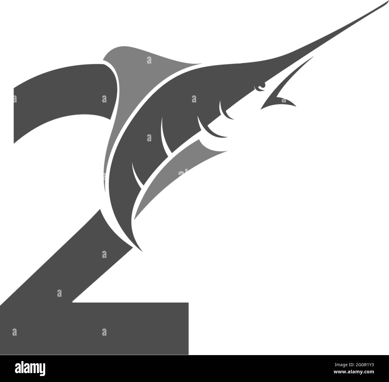 Number 2 with ocean fish icon template vector Stock Vector Image & Art ...