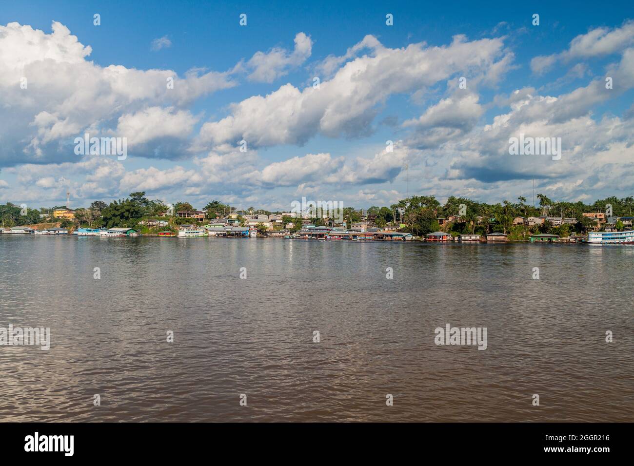 View of a port of Jutai town, Brazil Stock Photo - Alamy