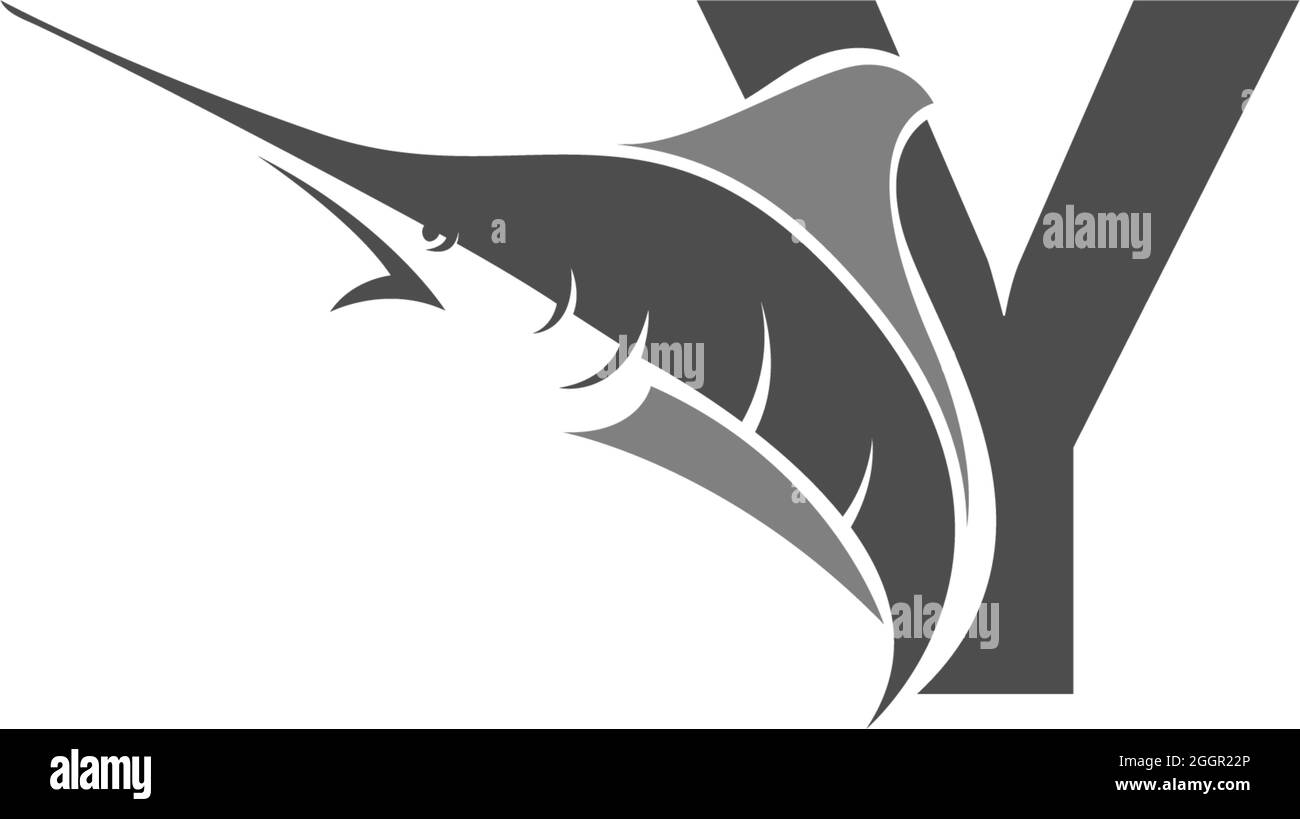 Letter Y with ocean fish icon template vector Stock Vector Image & Art ...