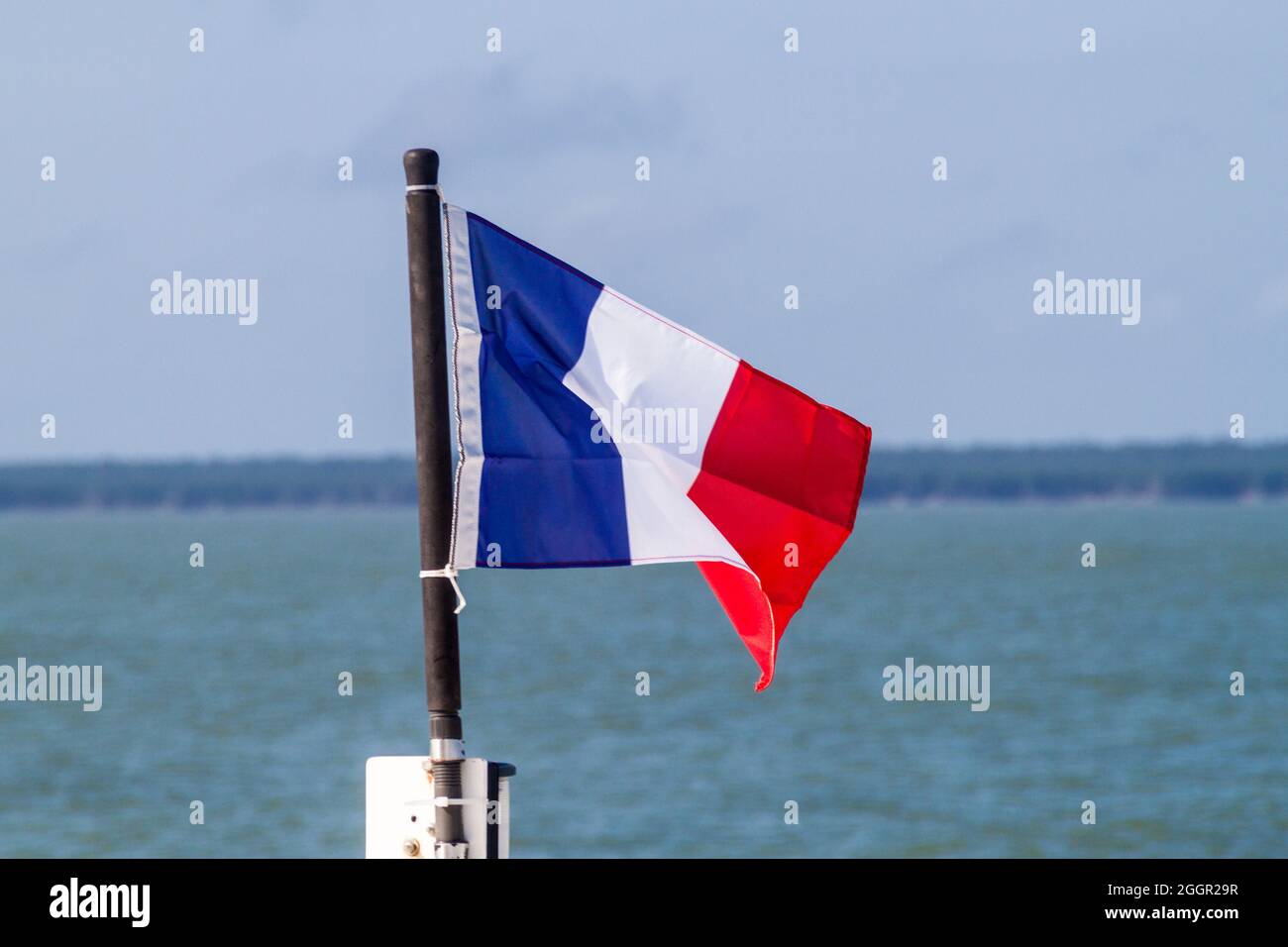 French flag at a boat Stock Photo - Alamy