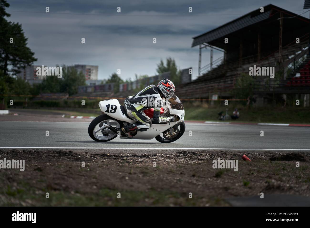 10-05-2021 Lithuania, Kaunas MotoGP rider, Motorcyclist rides at fast sport bike Stock Photo - Alamy