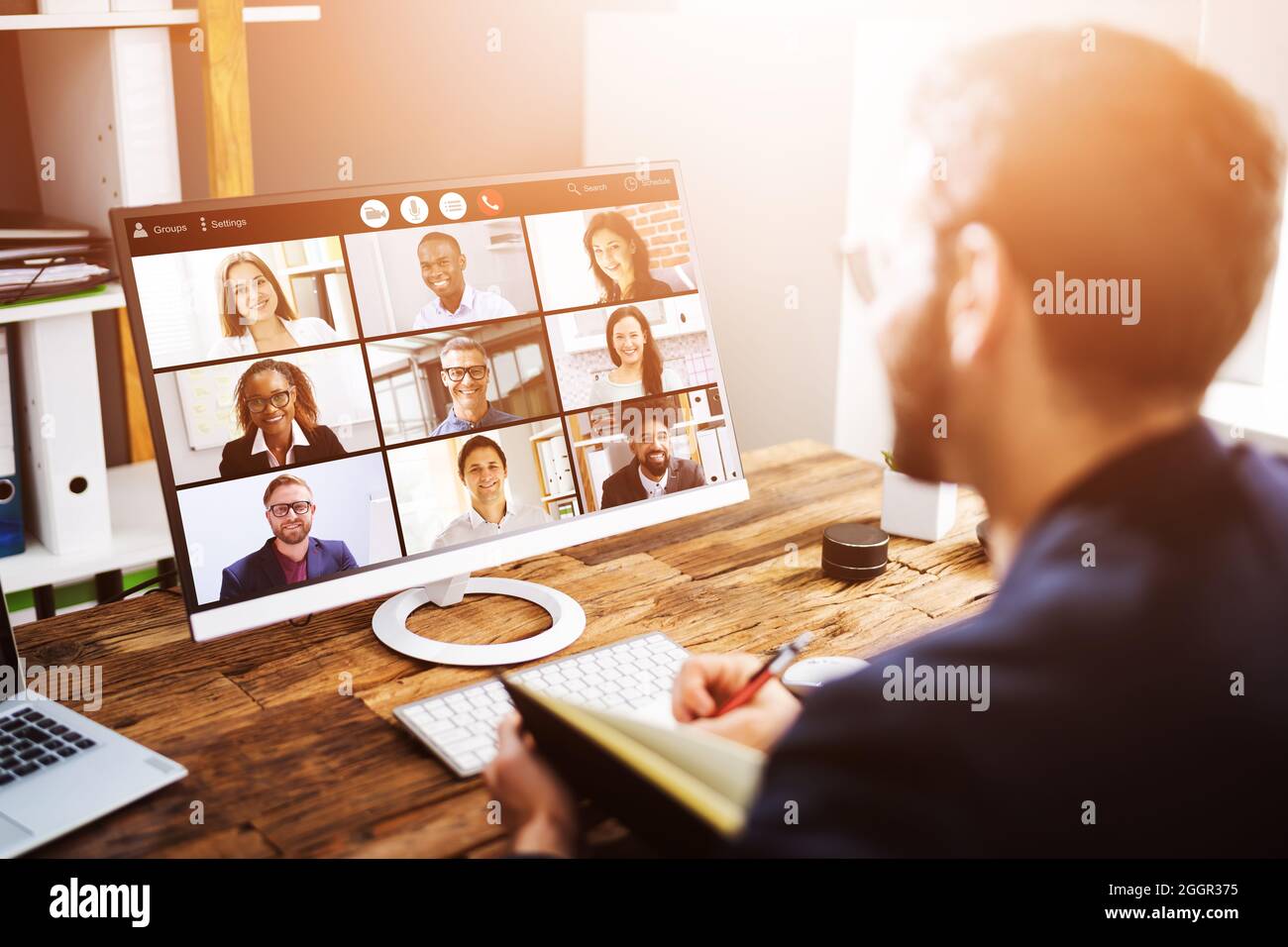 Video call distance learning hi-res stock photography and images - Alamy