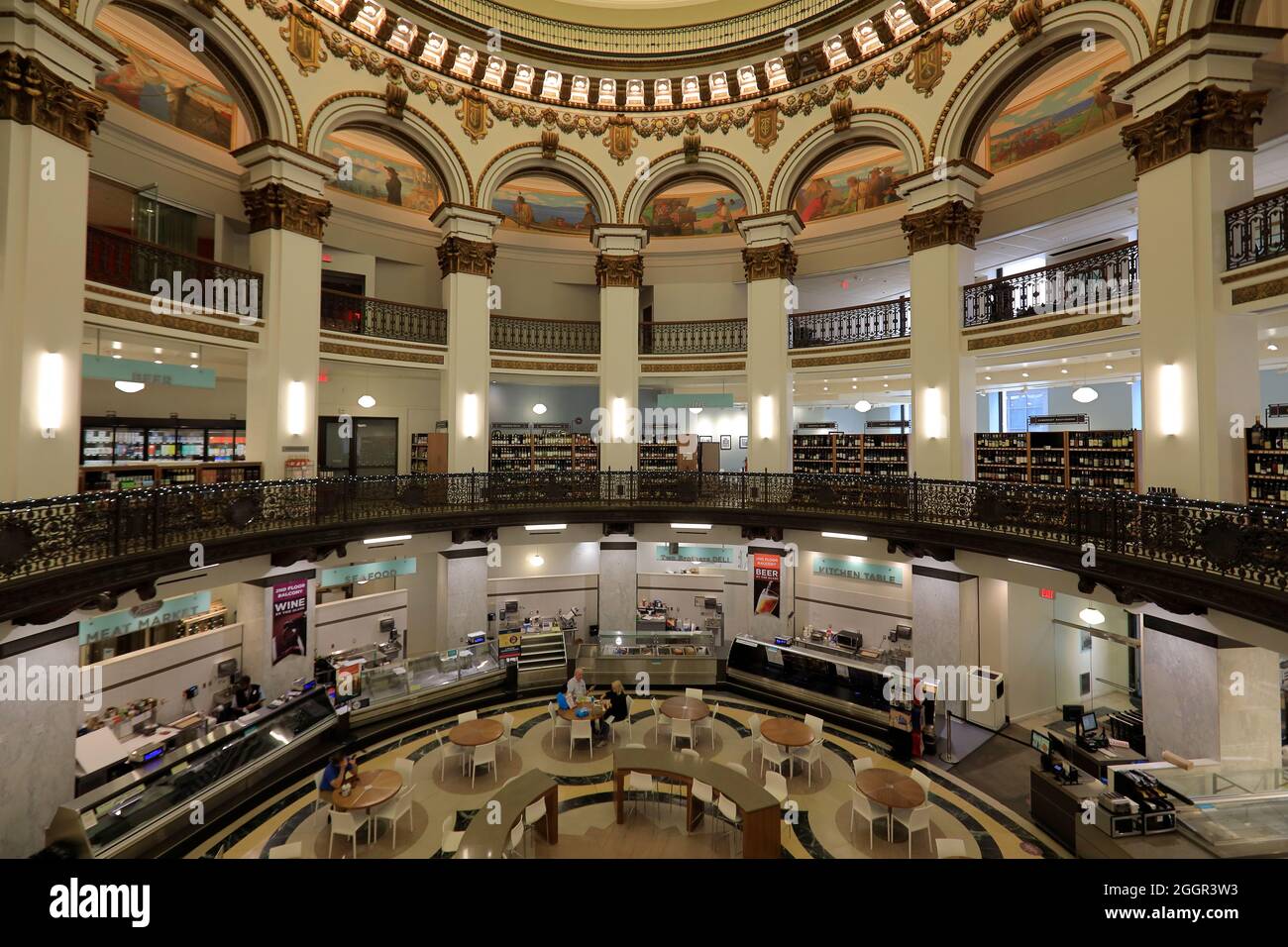 Interior view of the rotunda of Heinen's Grocery Store inside former ...