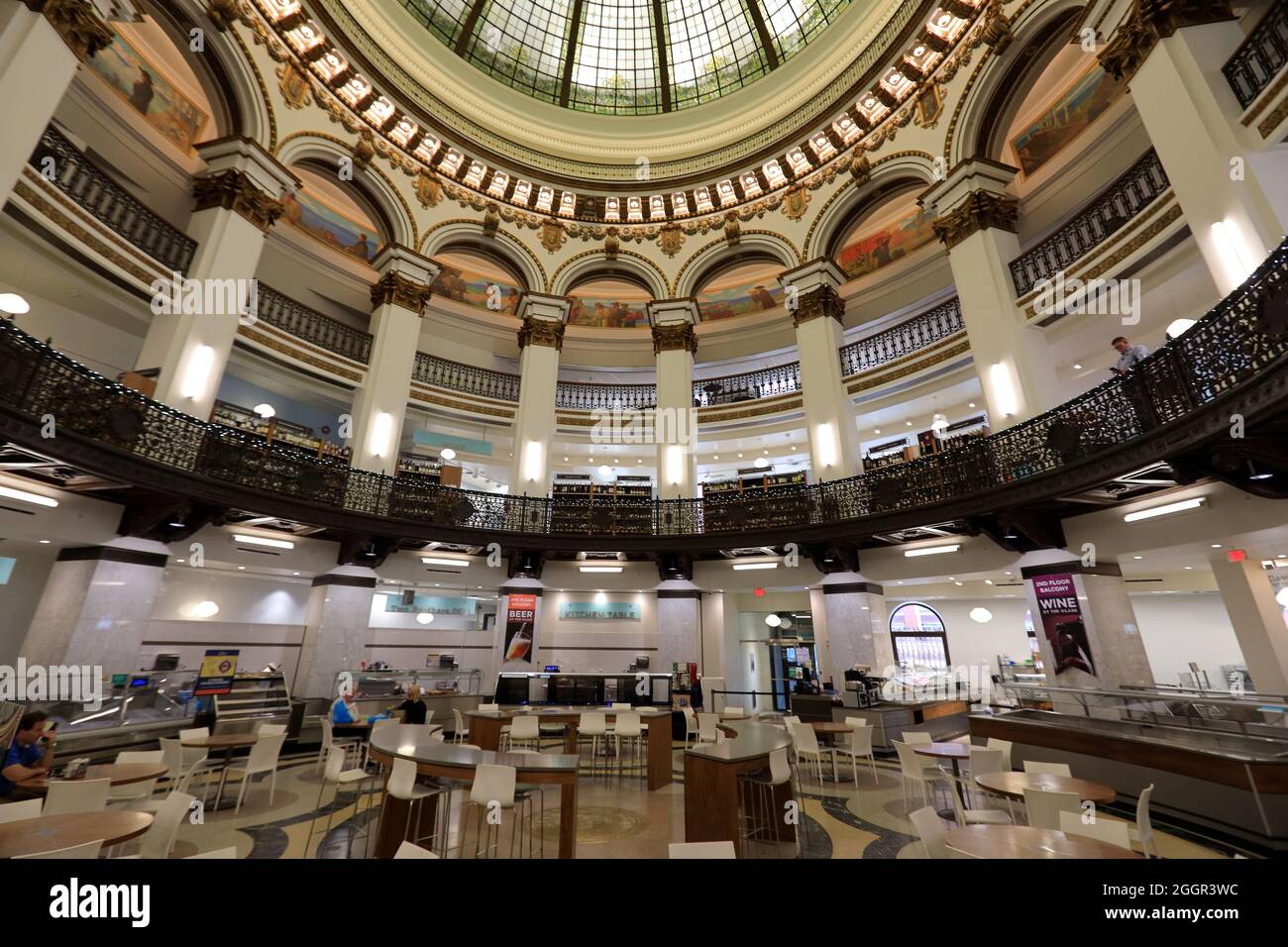 Interior view of the rotunda of Heinen's Grocery Store inside former ...