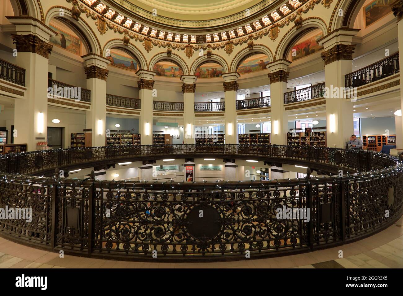 Interior of Heinen's Grocery Store the former Cleveland Trust Company ...