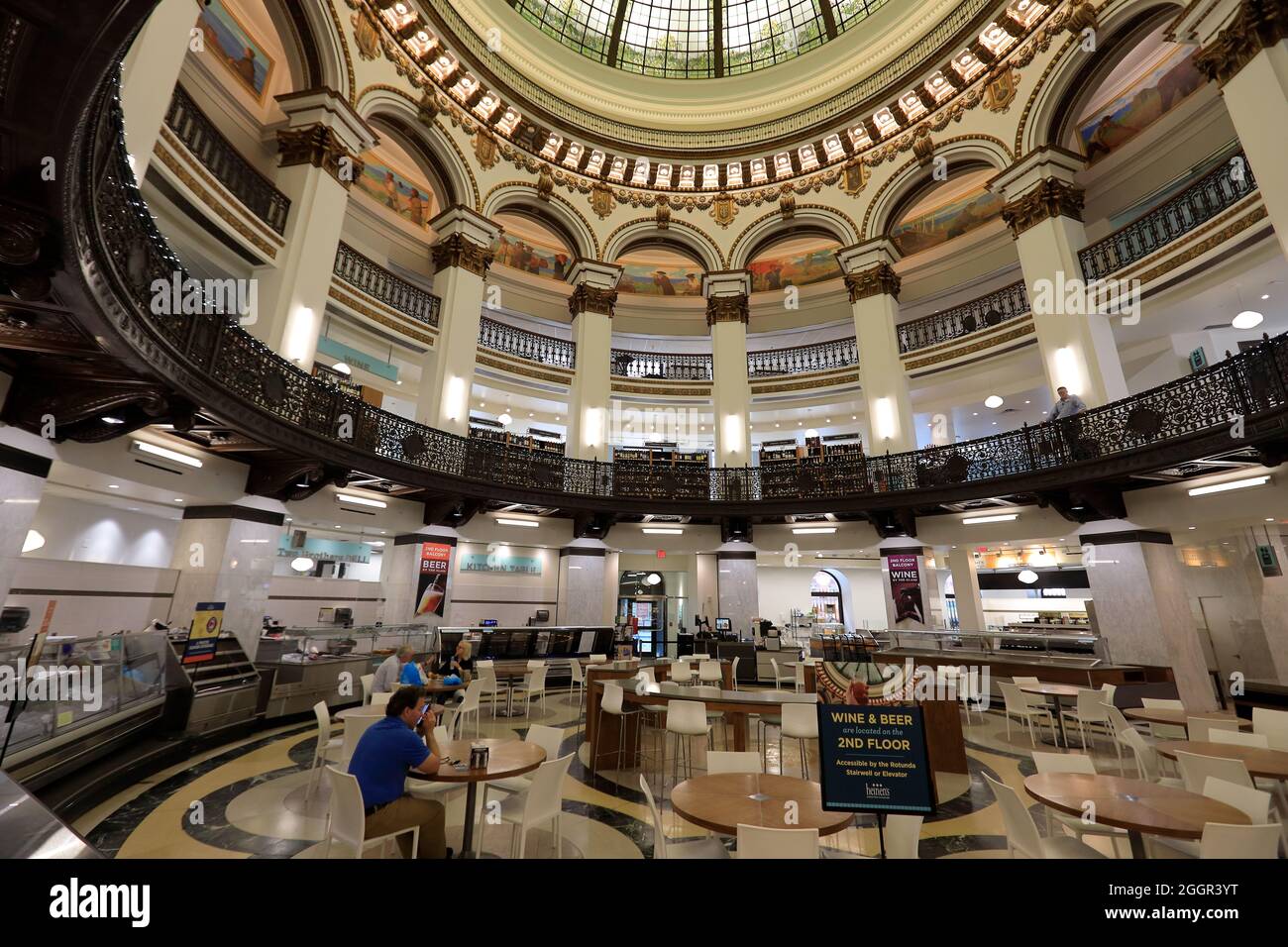 Interior view of the rotunda of Heinen's Grocery Store inside former ...