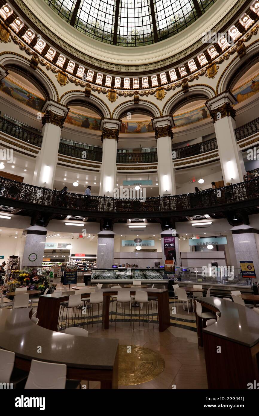 Interior view of the rotunda of Heinen's Grocery Store inside former ...