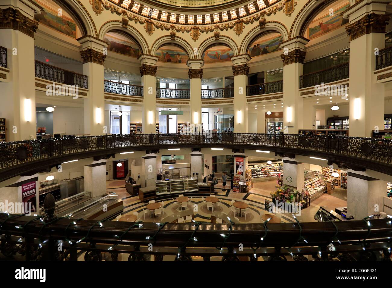 Interior view of the rotunda of Heinen's Grocery Store inside former ...