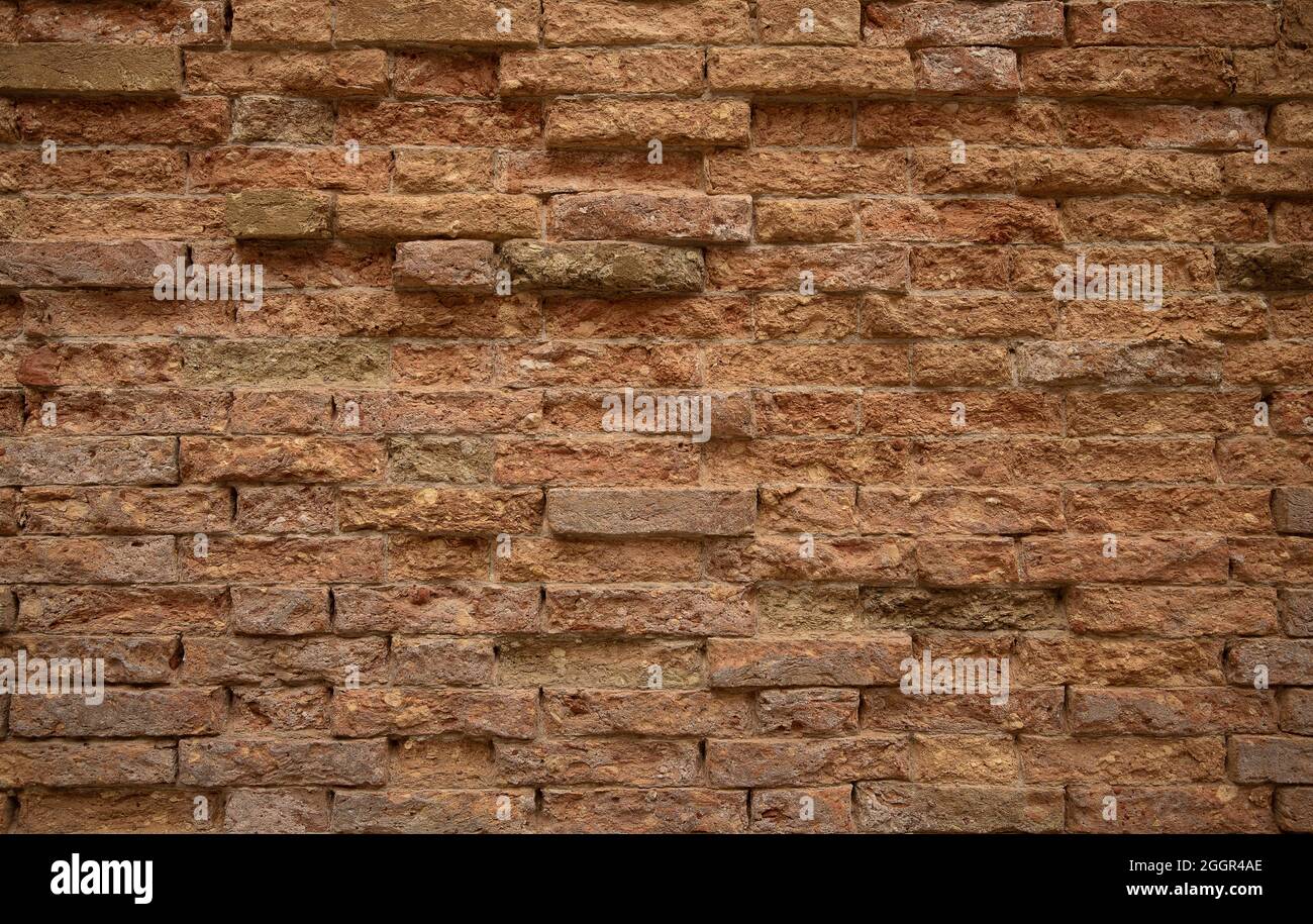 exterior wall of ancient bricks, buildings and historical architecture ...