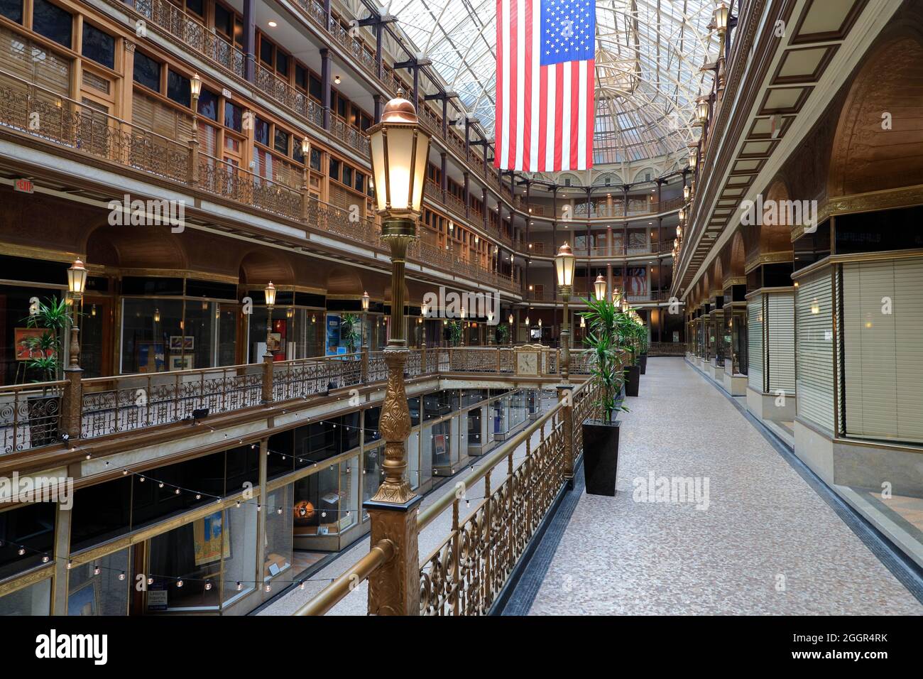 Interior view of the Arcade a Victorian era shopping malls nowadays the ...