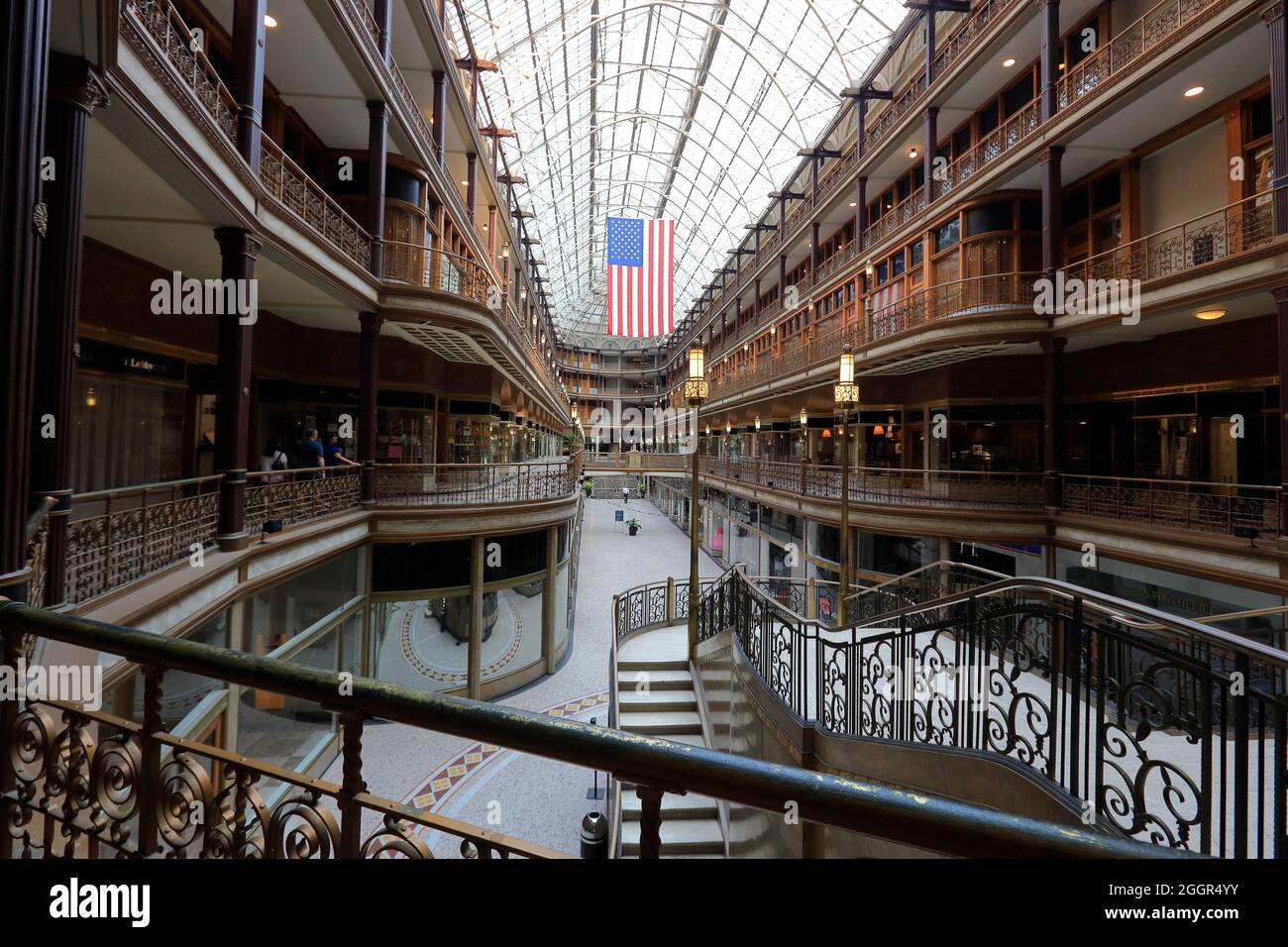 Interior view of the Arcade a Victorian era shopping malls nowadays the ...