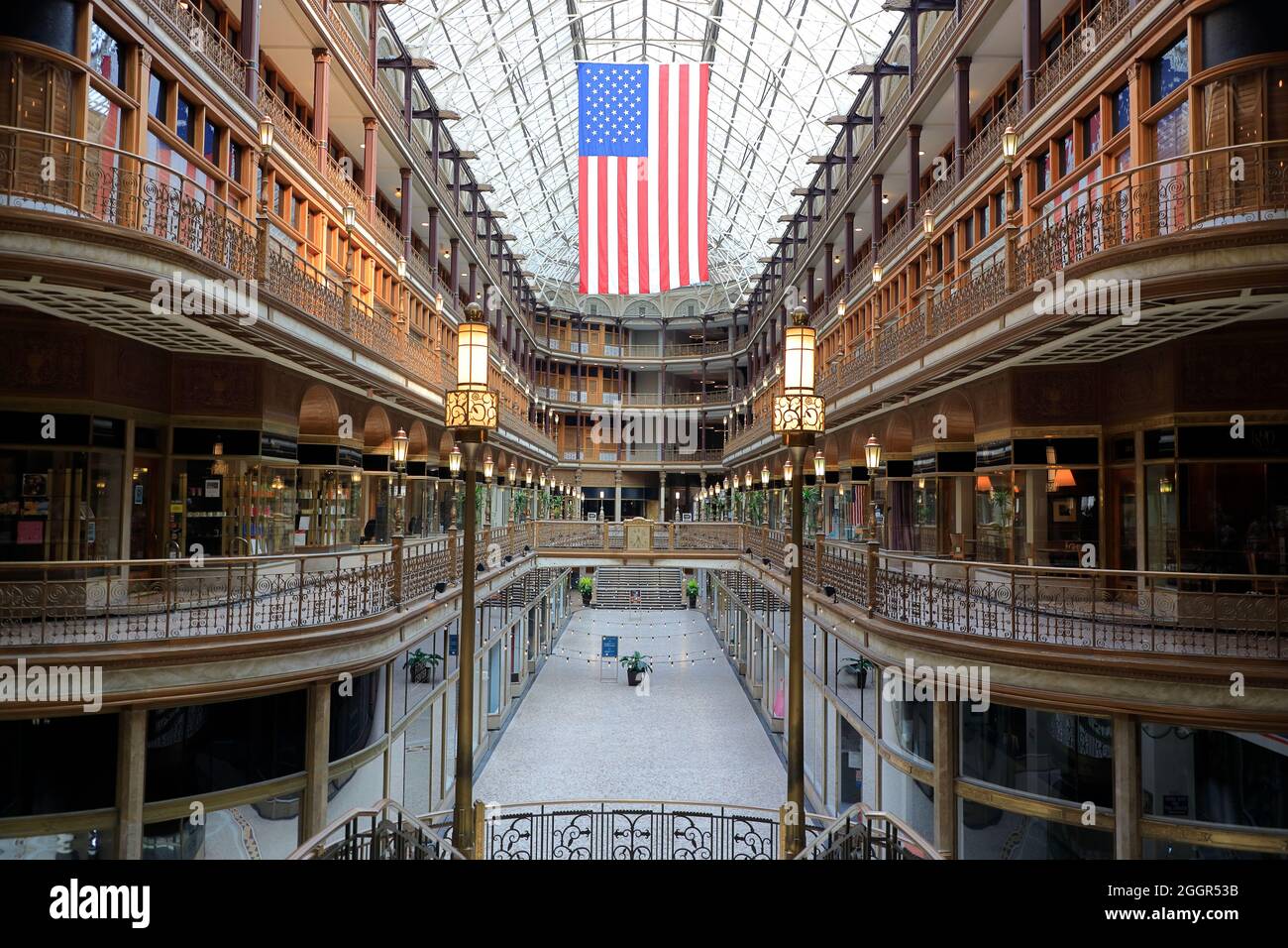 Interior view of the Arcade a Victorian era shopping malls nowadays the ...