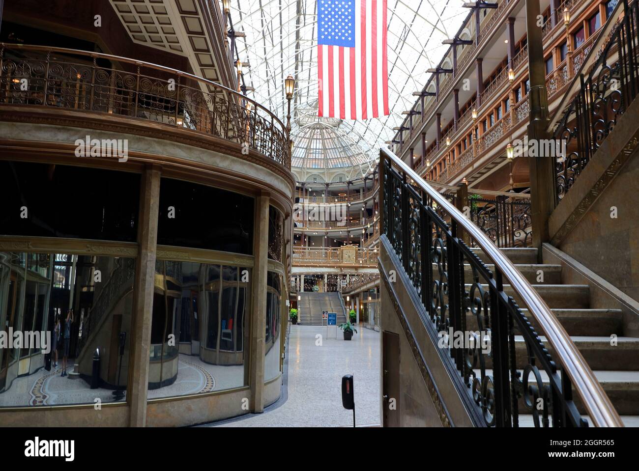 Interior view of the Arcade a Victorian era shopping malls nowadays the ...