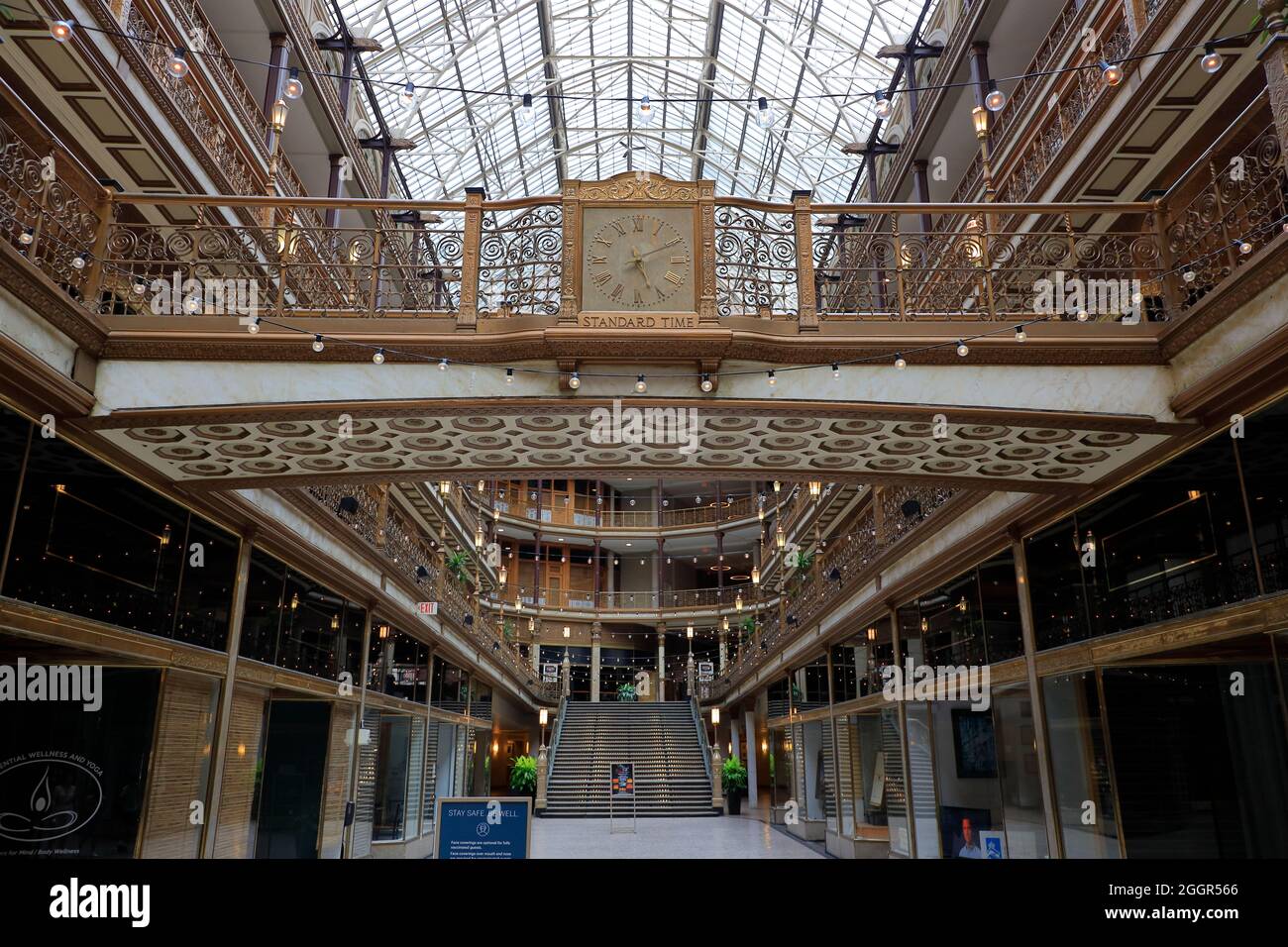 Interior view of the Arcade a Victorian era shopping malls nowadays the ...