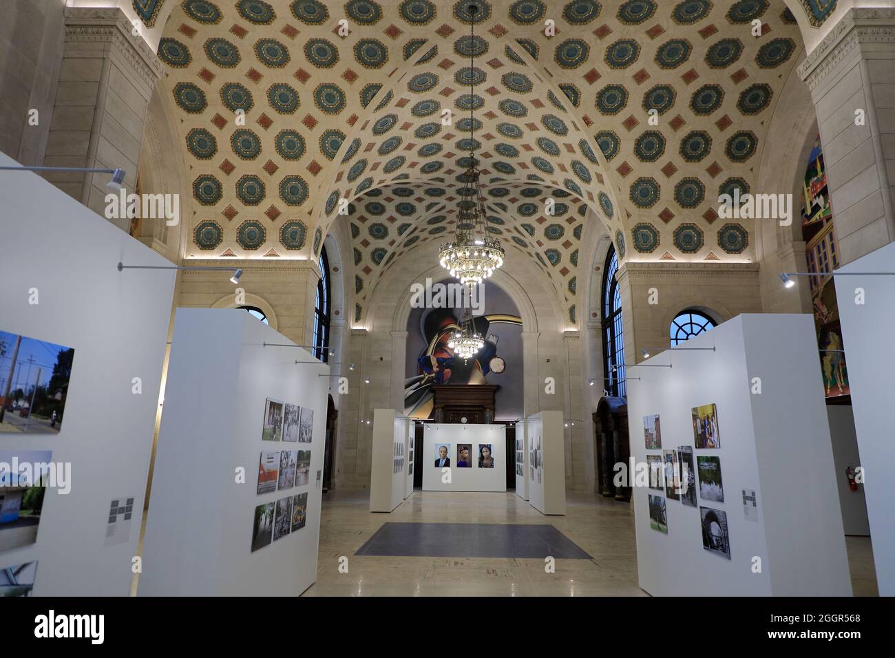 Photography exhibition inside of Main Library of Cleveland Public ...