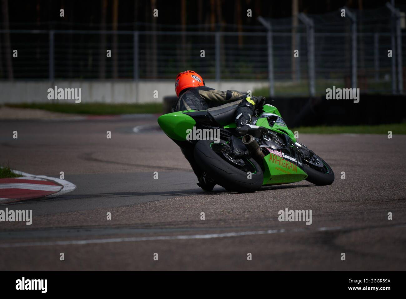 10-05-2021 Lithuania, Kaunas MotoGP rider, Motorcyclist rides at fast sport bike Stock Photo - Alamy