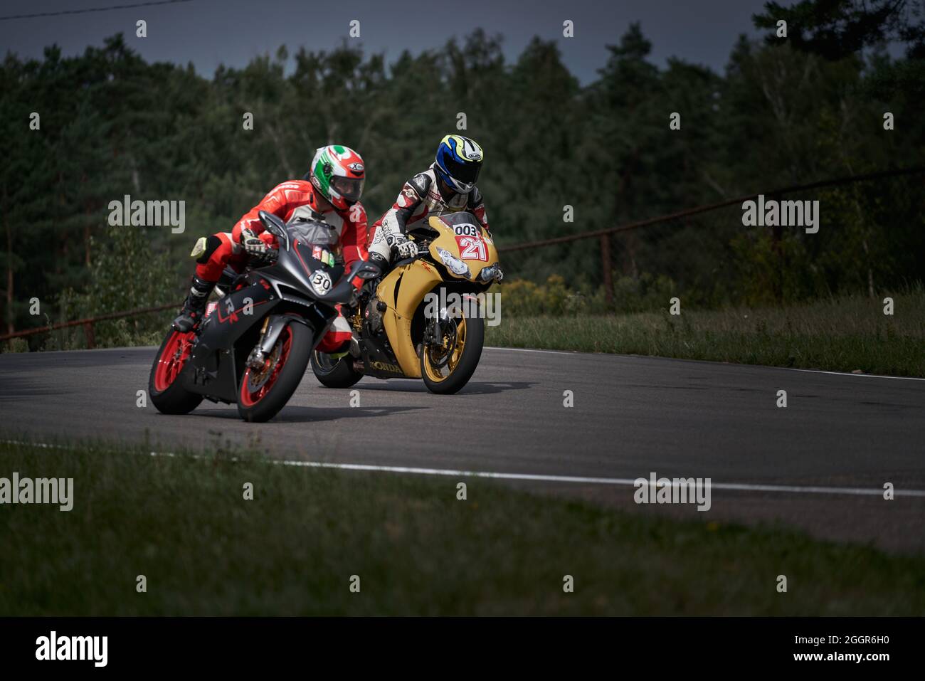10-05-2021 Lithuania, Kaunas MotoGP rider, Motorcyclist rides at fast sport bike Stock Photo - Alamy