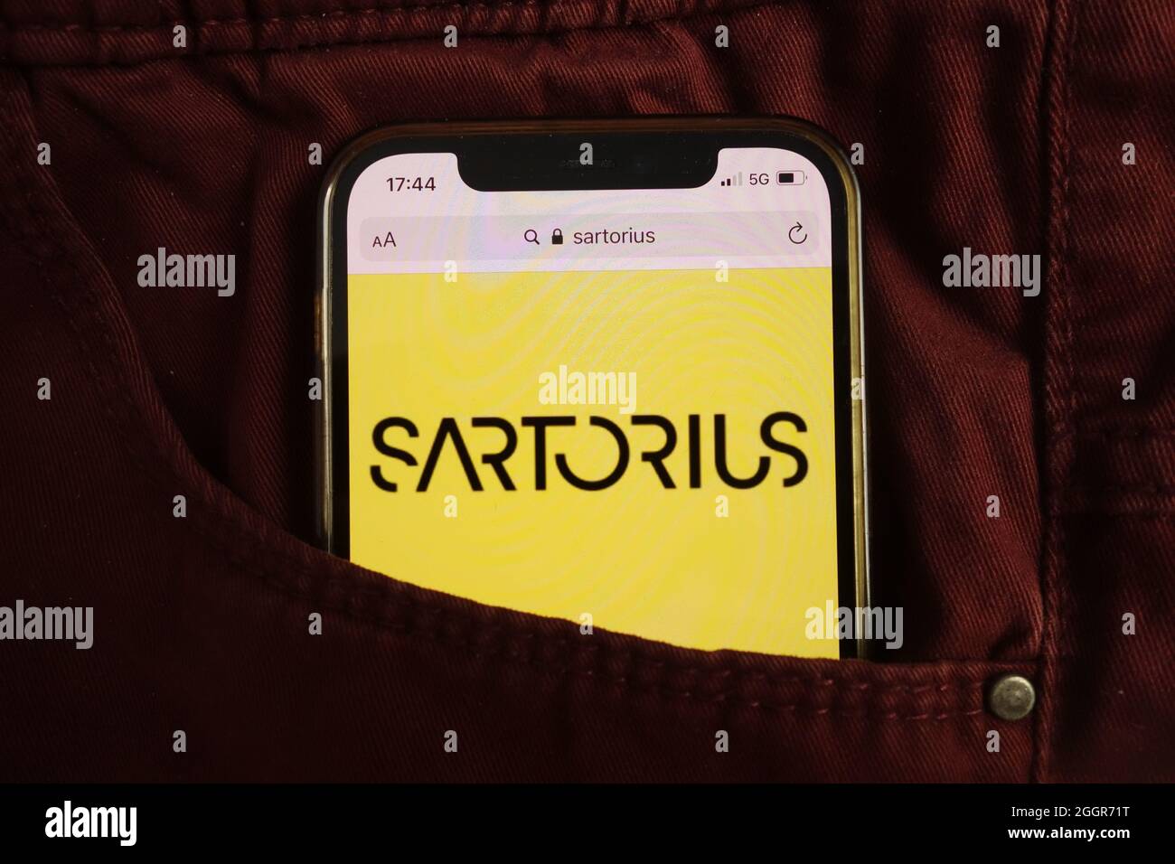 KONSKIE, POLAND - August 17, 2021: Sartorius AG logo displayed on ...