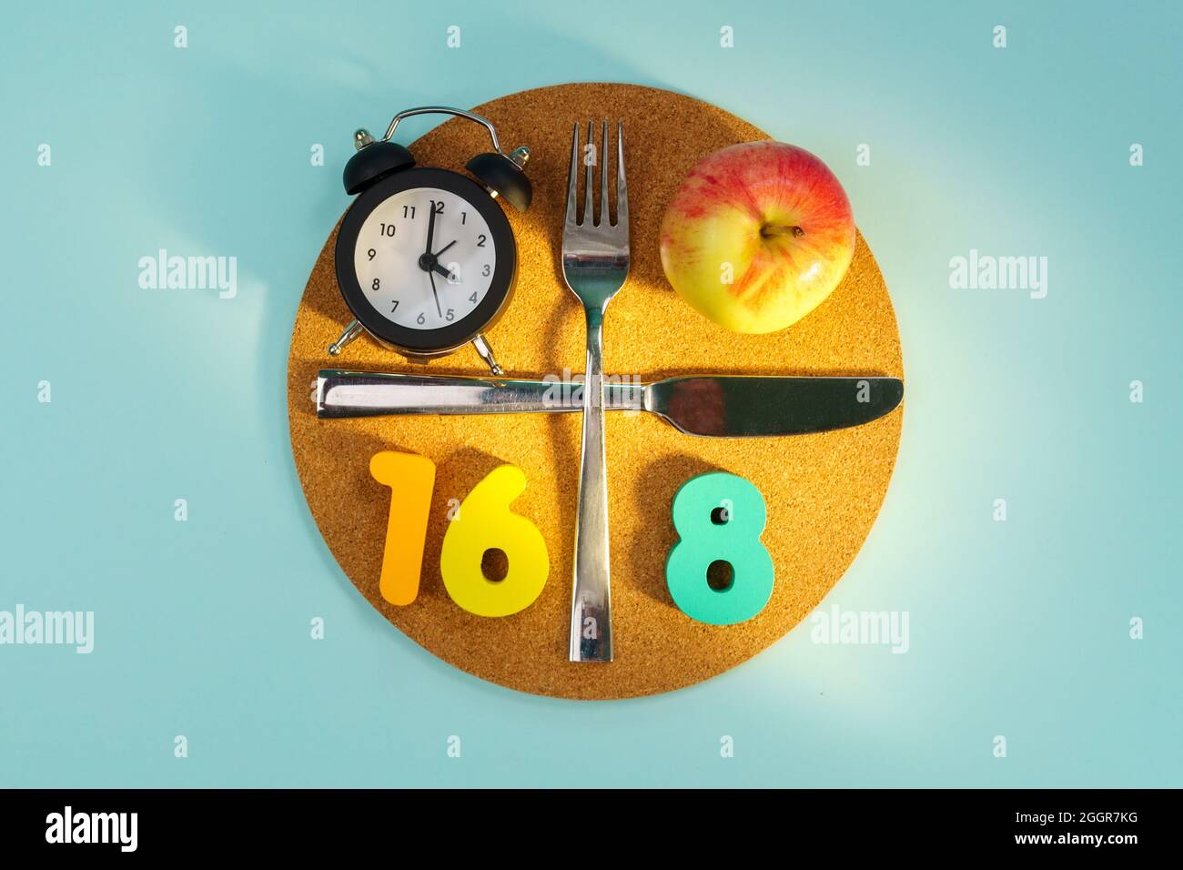 Intermittent fasting concept 16 hours of fasting and 8 hours of eating ...