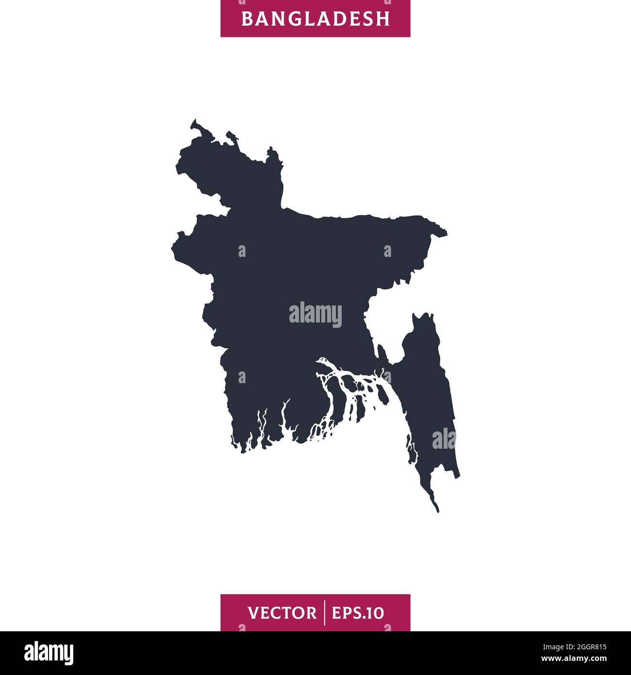Detailed map of Bangladesh vector stock illustration design template ...