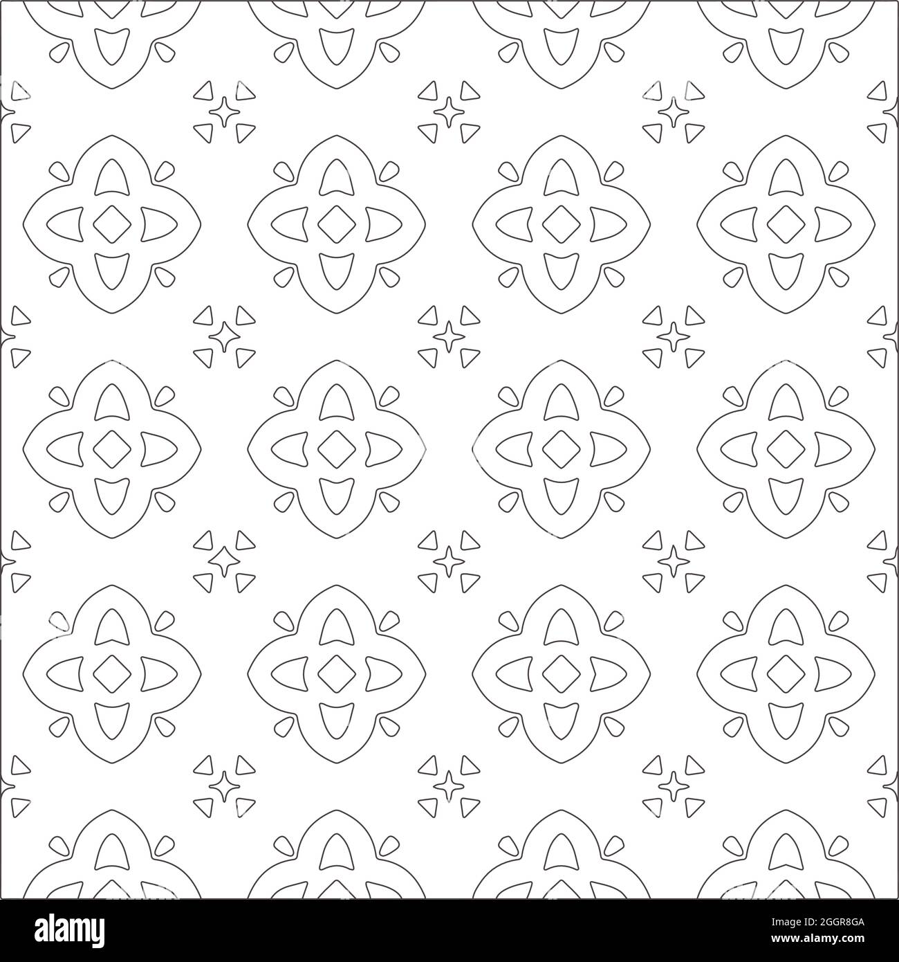 Vector pattern with symmetrical elements . Repeating geometric tiles ...