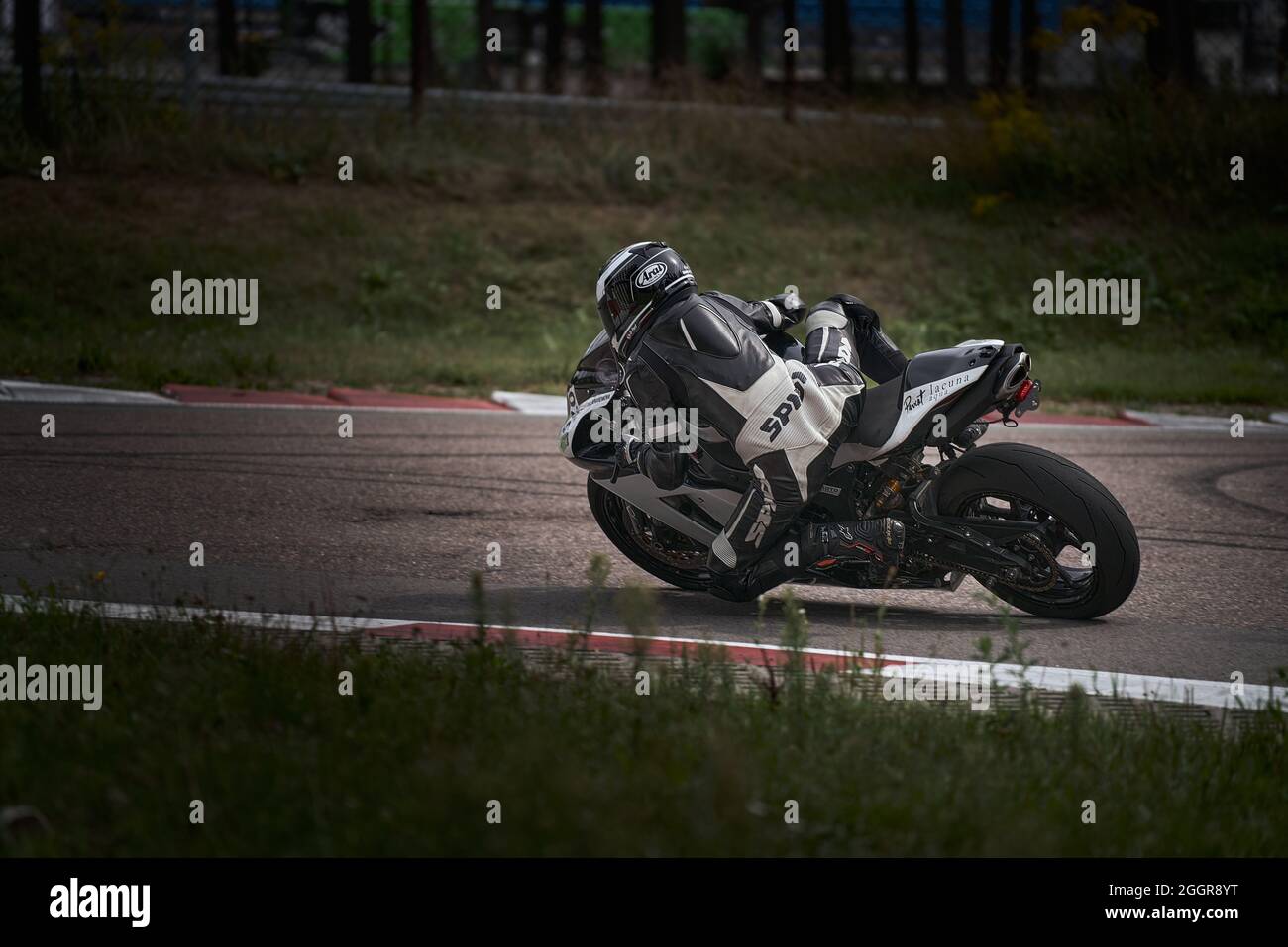 10-05-2021 Lithuania, Kaunas MotoGP rider, Motorcyclist rides at fast sport bike Stock Photo - Alamy