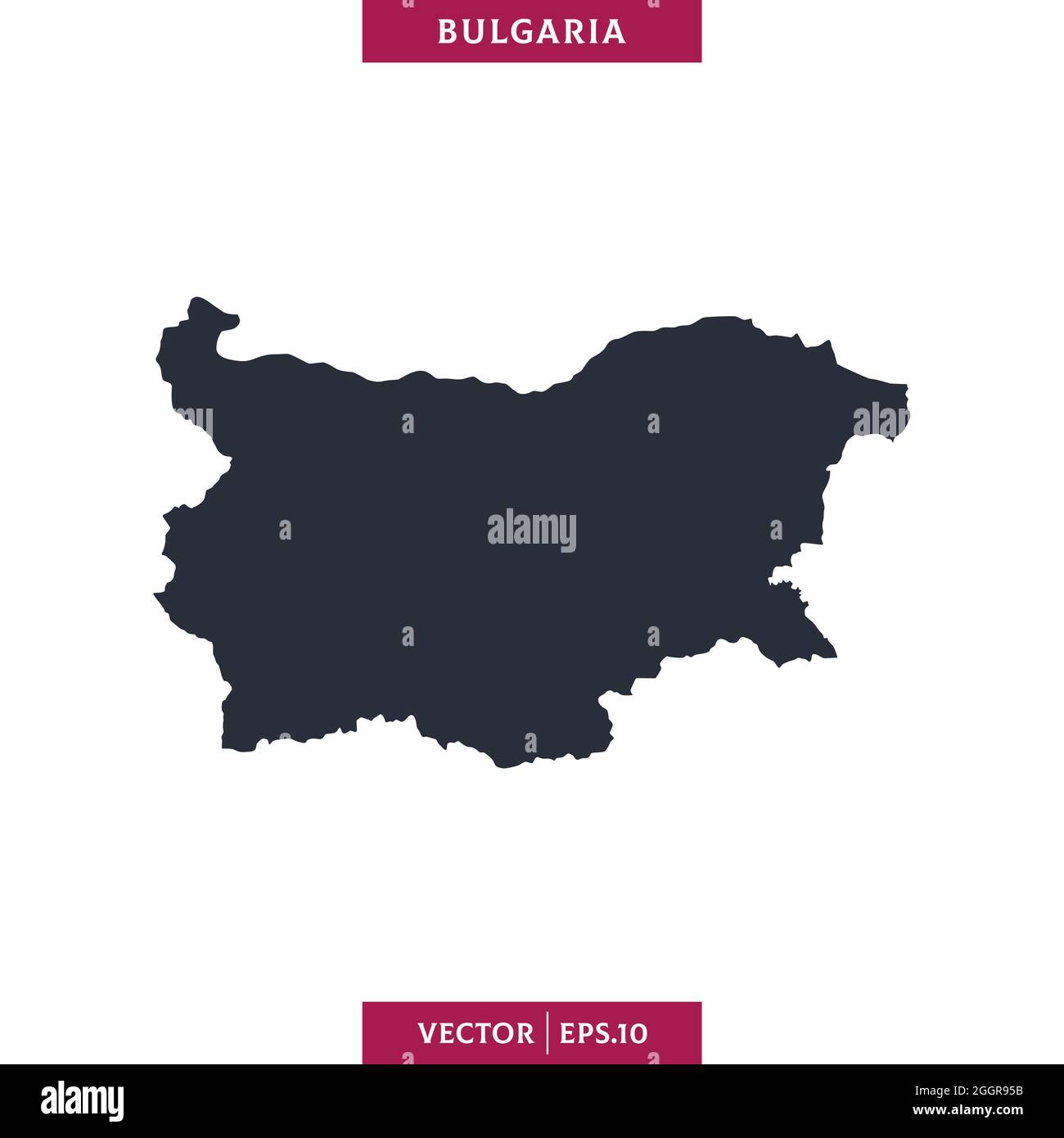 Detailed map of Bulgaria vector stock illustration design template ...