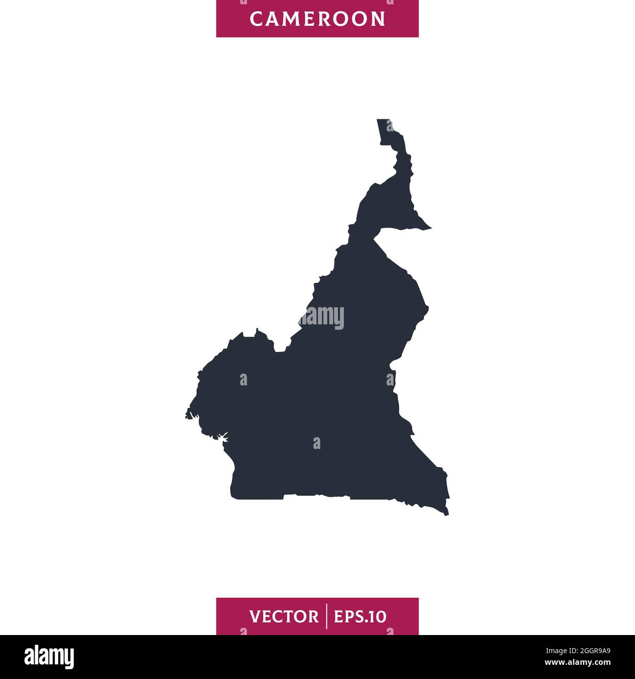 Country cameroon map hi-res stock photography and images - Alamy