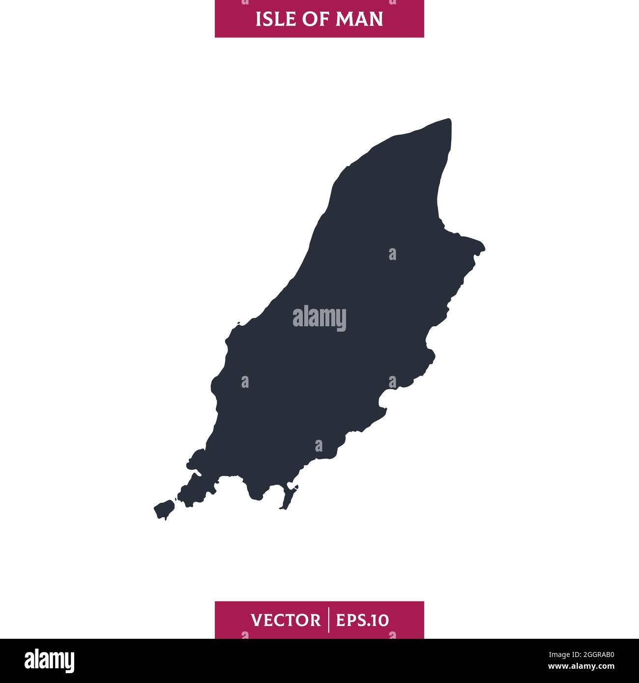 Detailed map of Isle of Man vector stock illustration design template ...