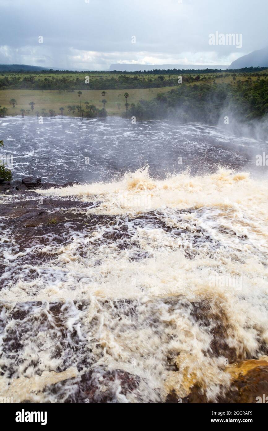 Canaima Lagoon waterfalls at river Carrao in Venezuela Stock Photo - Alamy