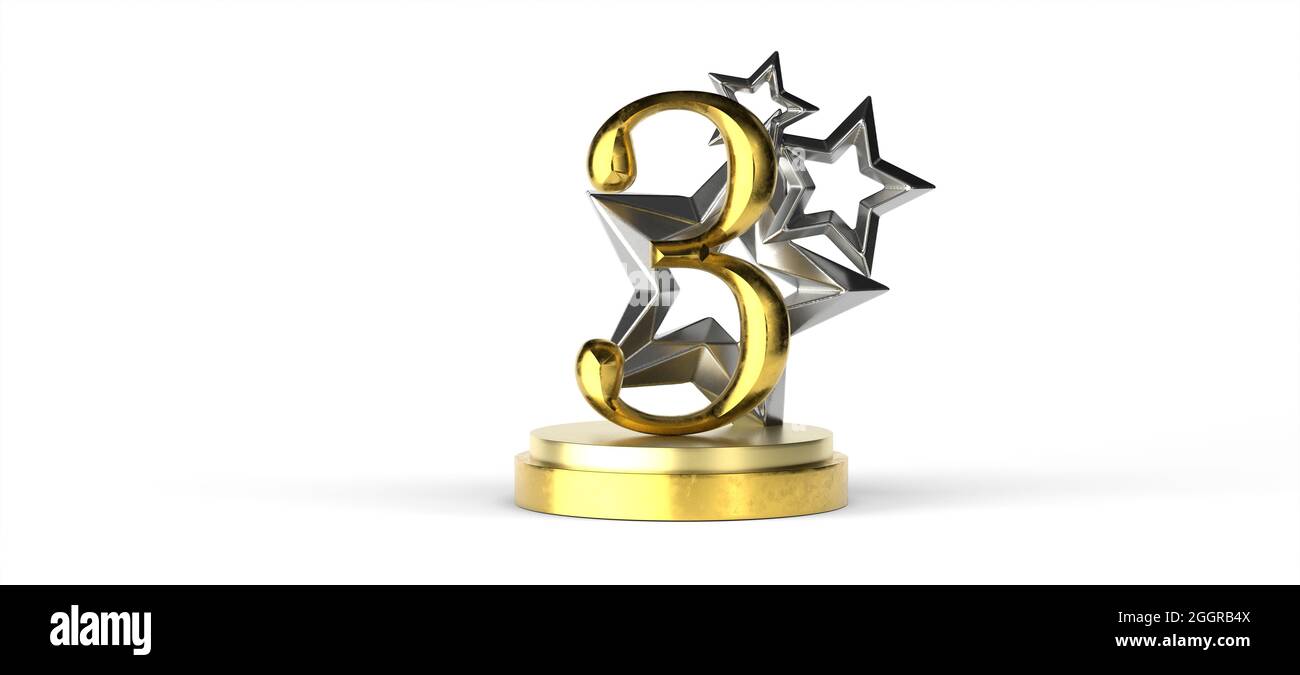 3rd place letter in 3d isolated Stock Photo - Alamy
