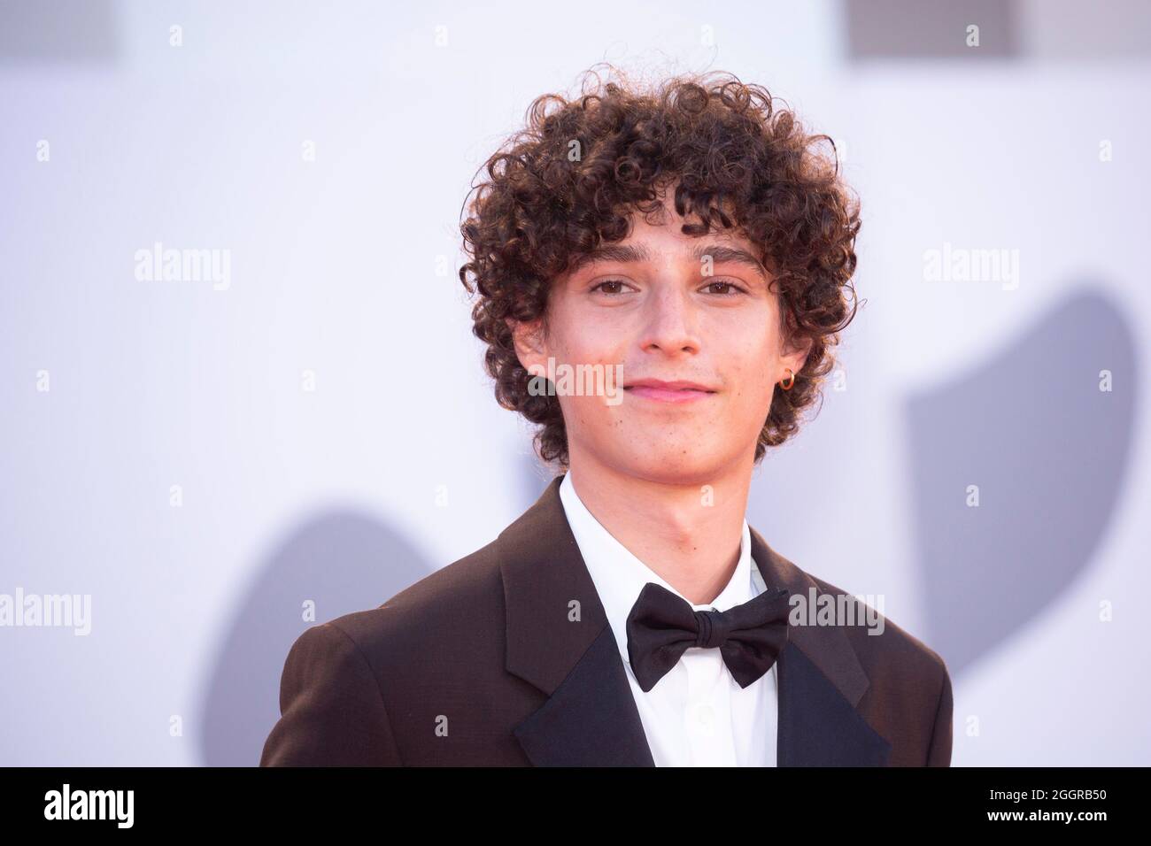 Filippo Scotti poses at the premiere of 'The Hand of God' during the ...