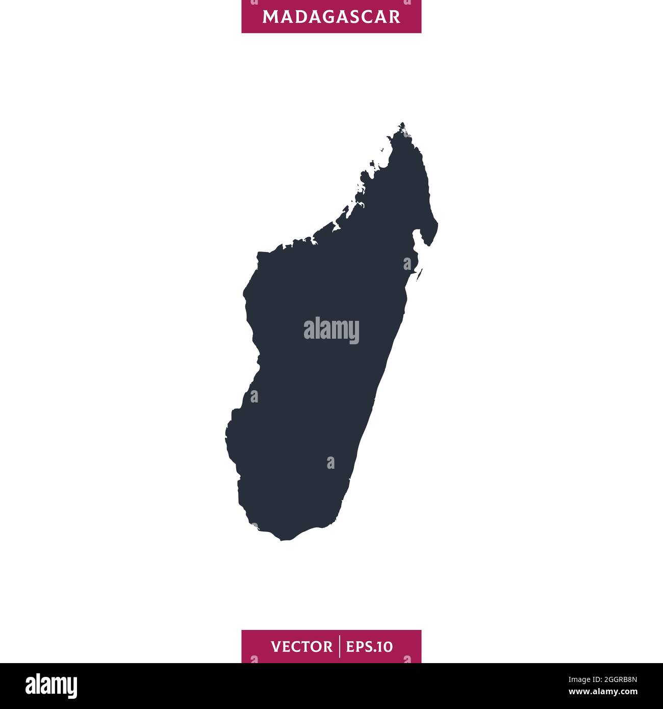 Detailed map of Madagascar vector stock illustration design template ...