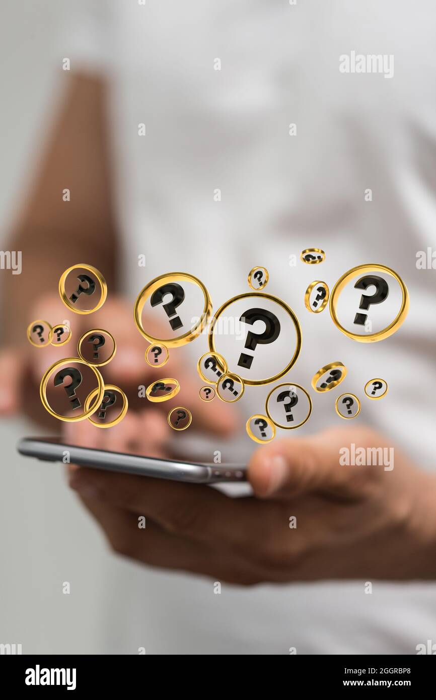 Question mark and concept of science and technology Stock Photo - Alamy