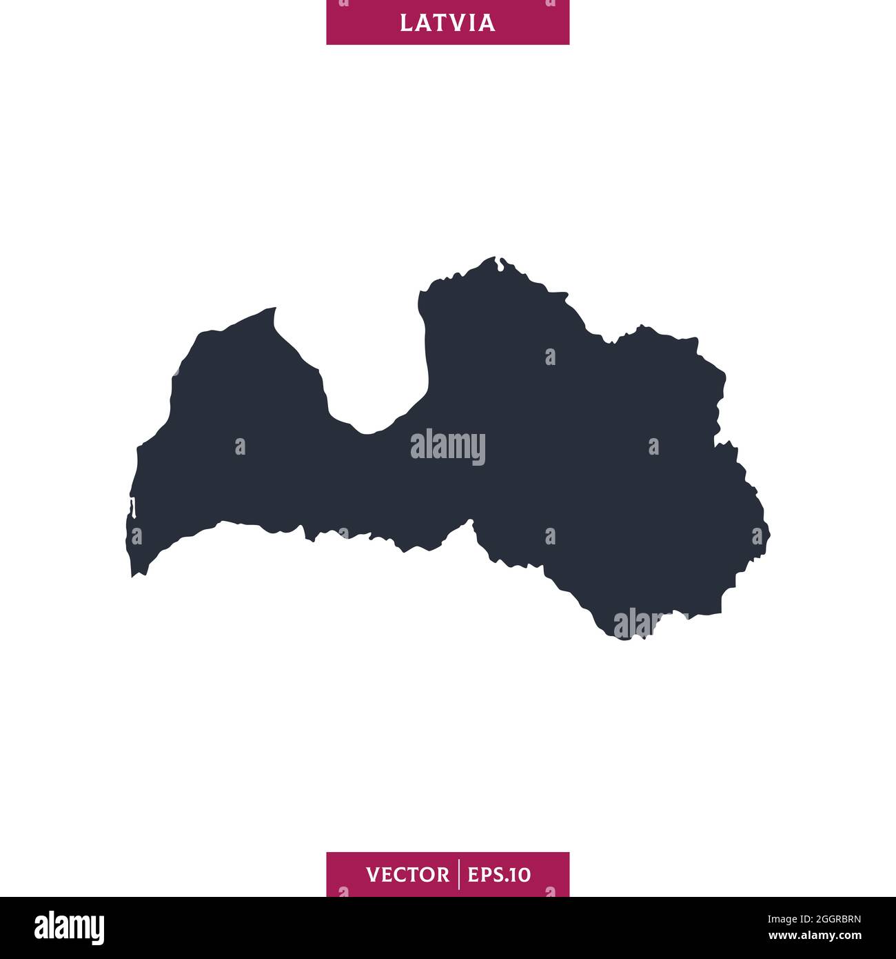 Detailed map of Latvia vector stock illustration design template ...