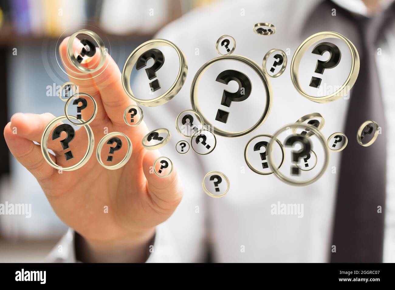 Question mark and concept of science and technology Stock Photo - Alamy