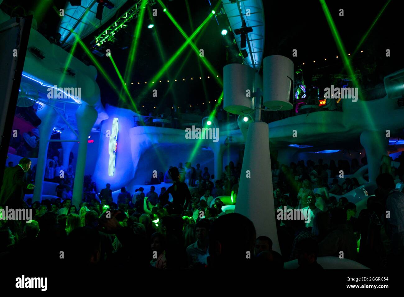 Odessa, Ukraine May 24, 2013: Night club dj party people enjoy of music ...