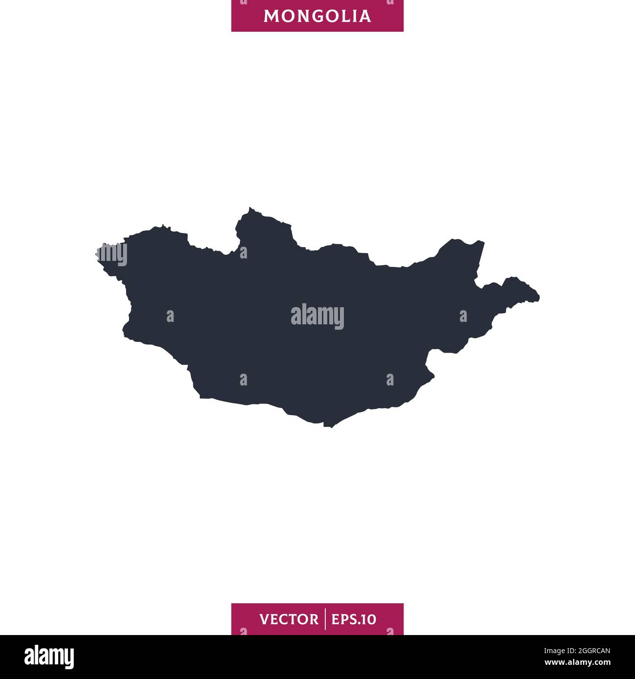 Detailed map of Mongolia vector stock illustration design template ...