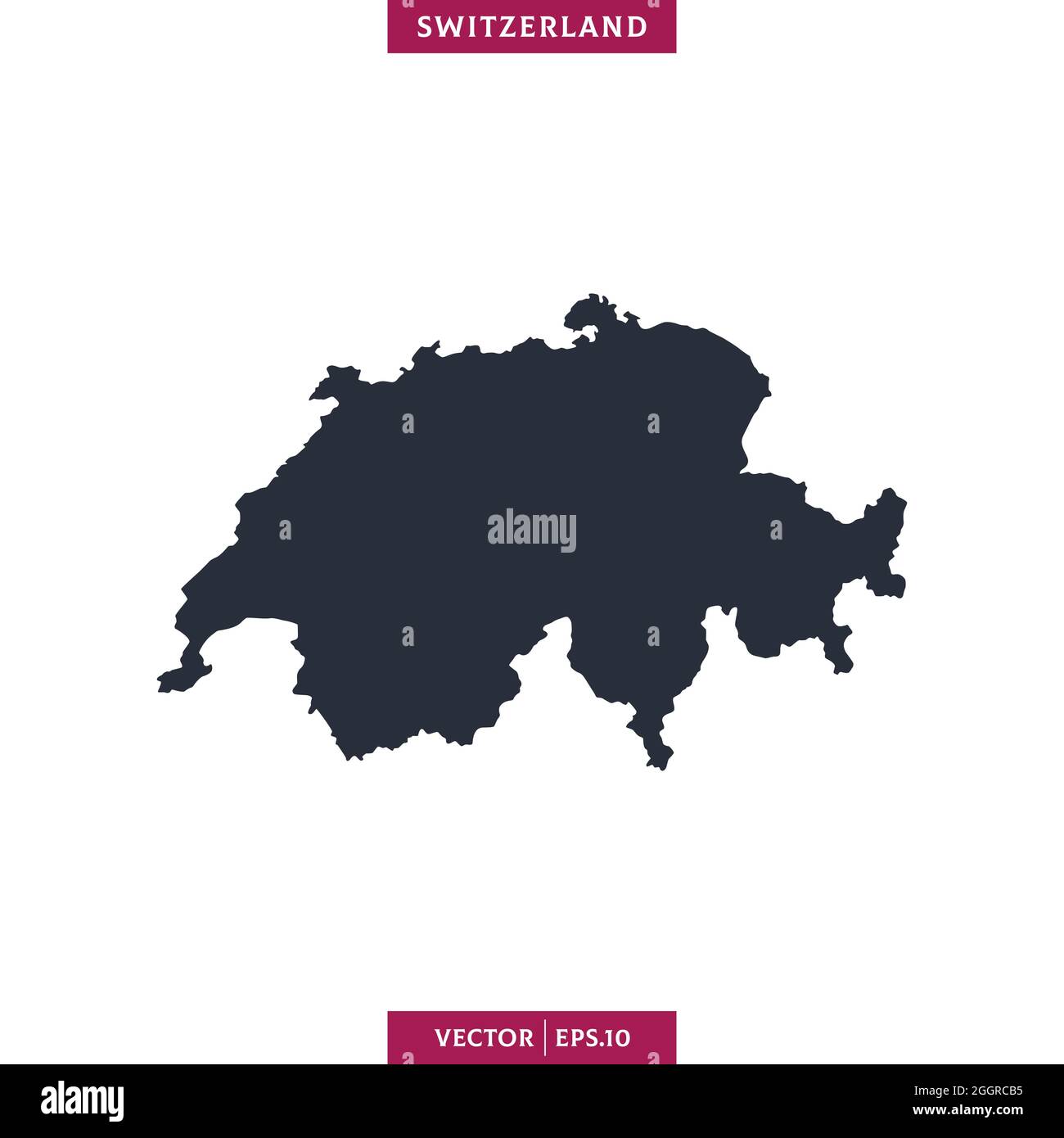 Map of switzerland Stock Vector Images - Alamy