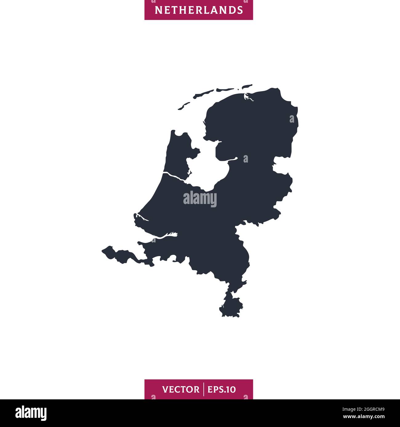 Netherlands map illustration Stock Vector Images - Alamy