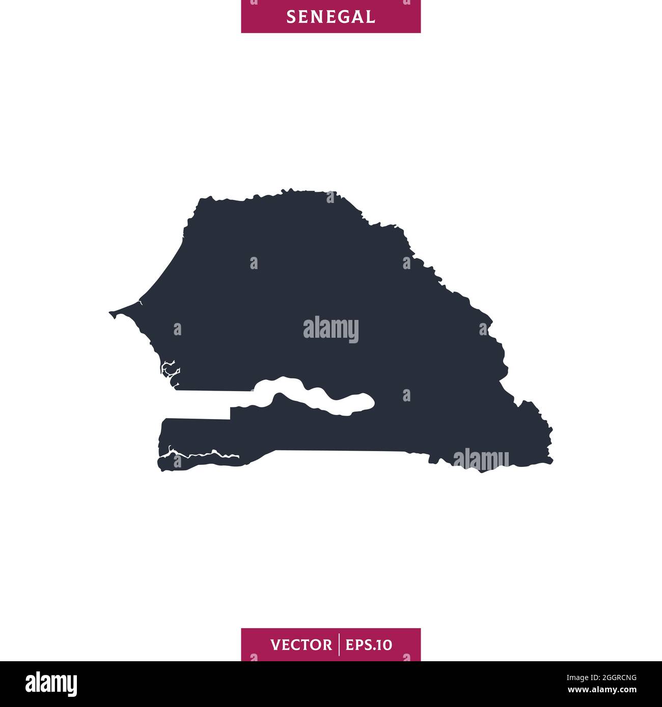 Map of senegal hi-res stock photography and images - Alamy